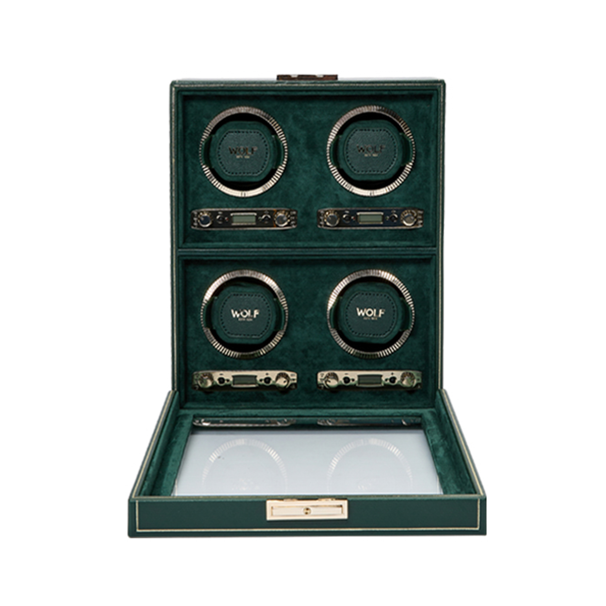 British Racing Green 4 Watches Winder | Wolf 1834 - Lepage
