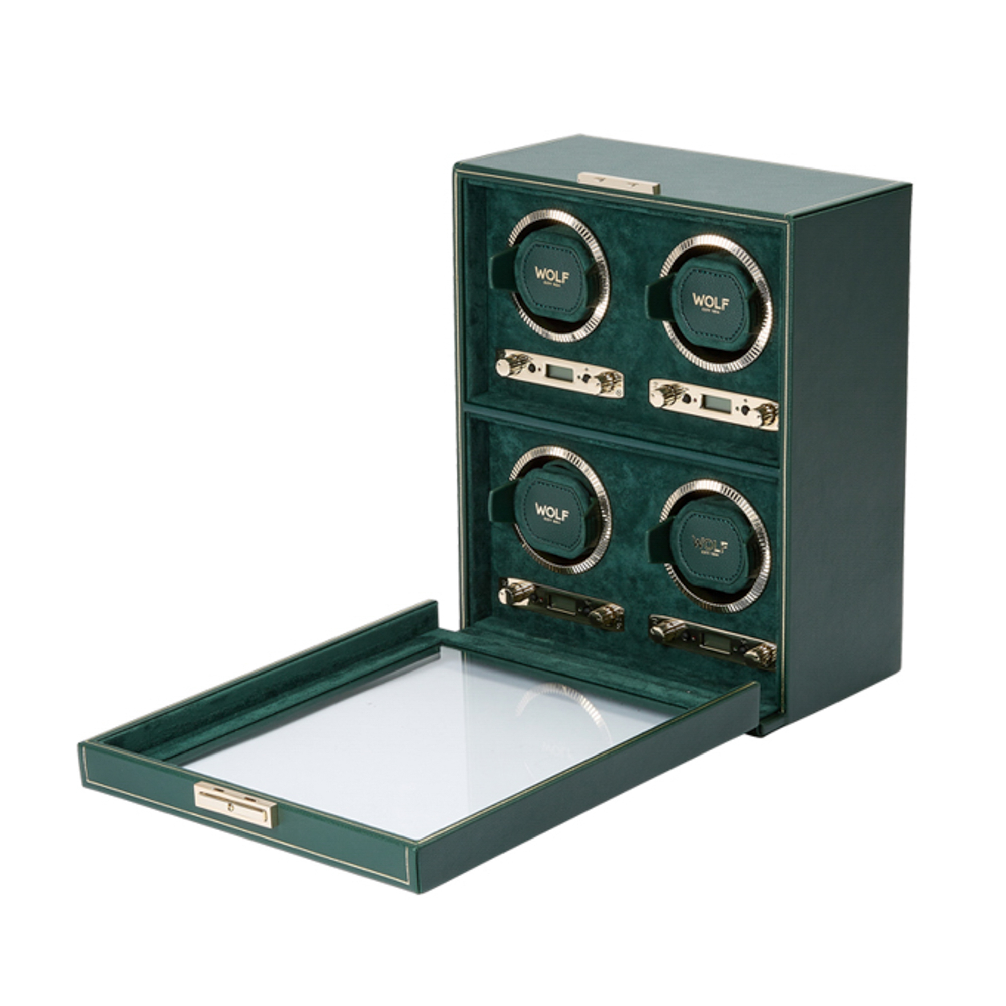 British Racing Green 4 Watches Winder | Wolf 1834 - Lepage