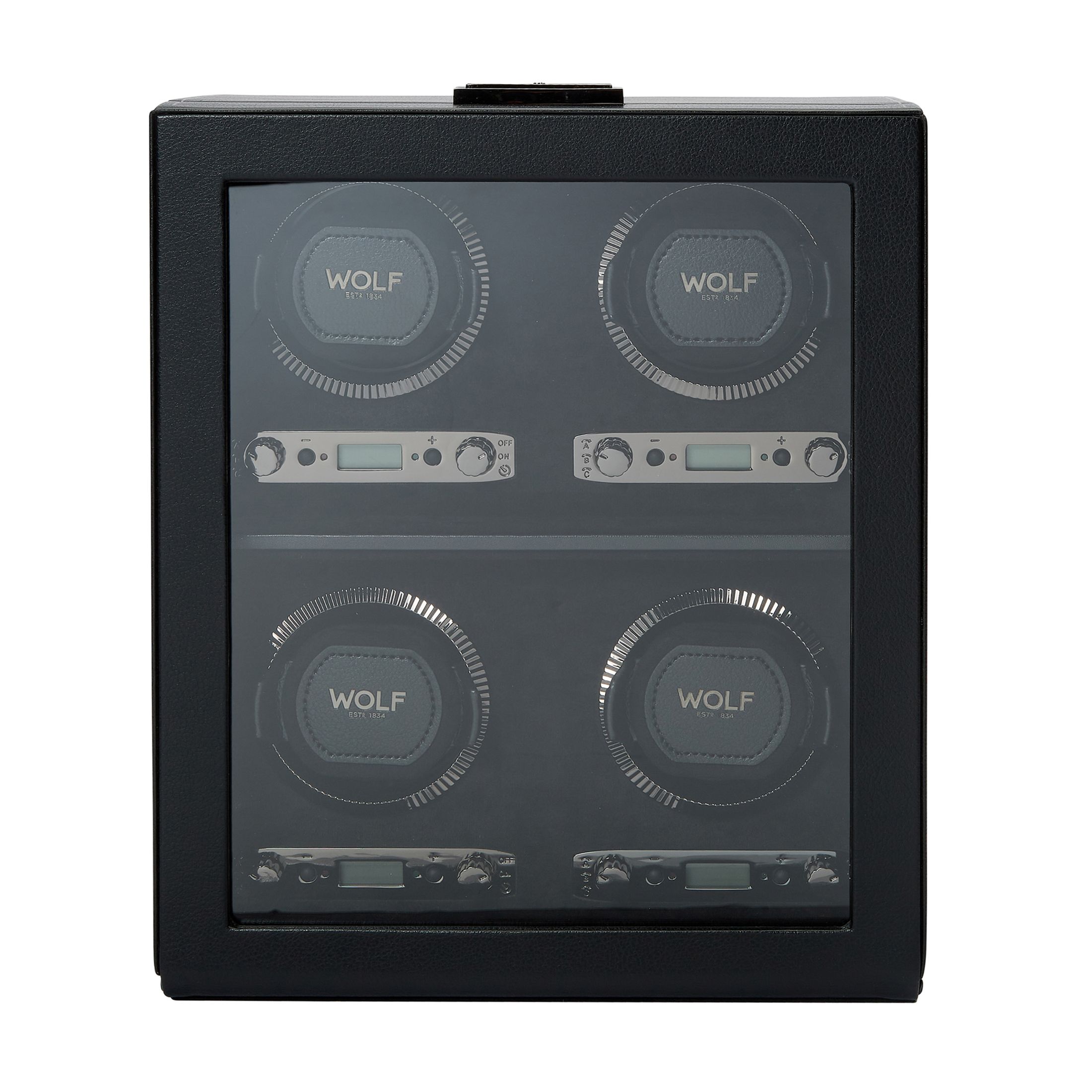 British Racing Black 4 Watches Winder | Wolf 1834 - Lepage