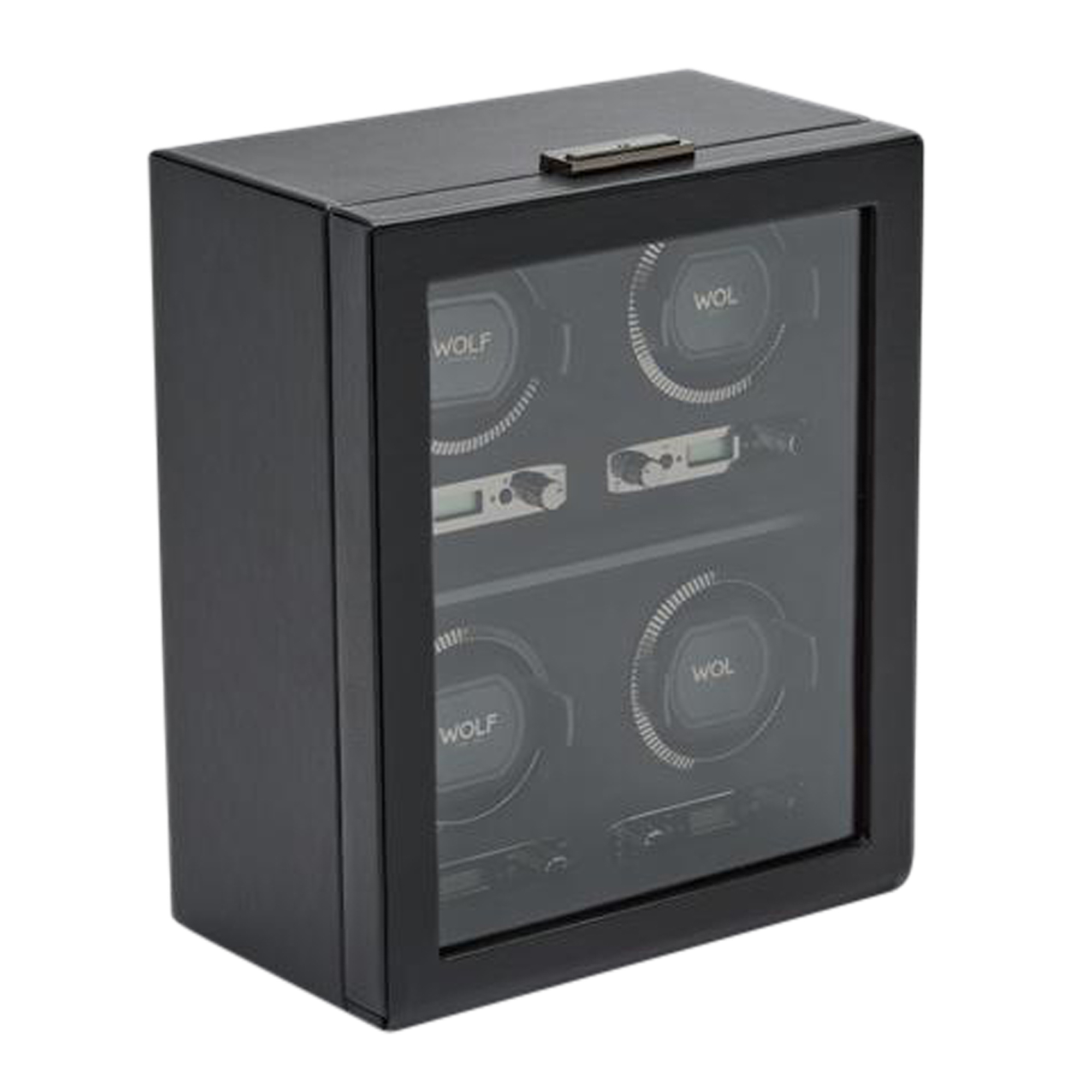 British Racing Black 4 Watches Winder | Wolf 1834 - Lepage
