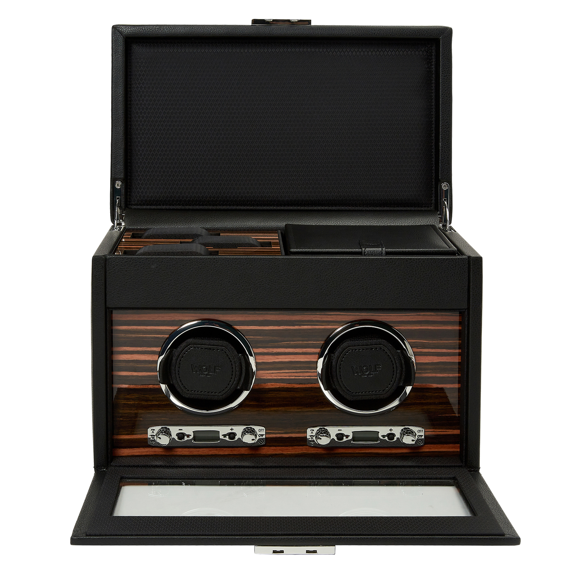 Roadster Double Watches Winder with storage | Wolf 1834 - Lepage