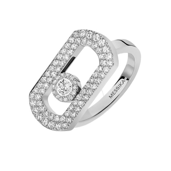 Messika So Move Pavée Ring in white gold and diamonds - Lepage