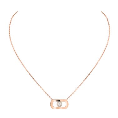 Messika So Move Pavé necklace in white gold and diamonds - Lepage