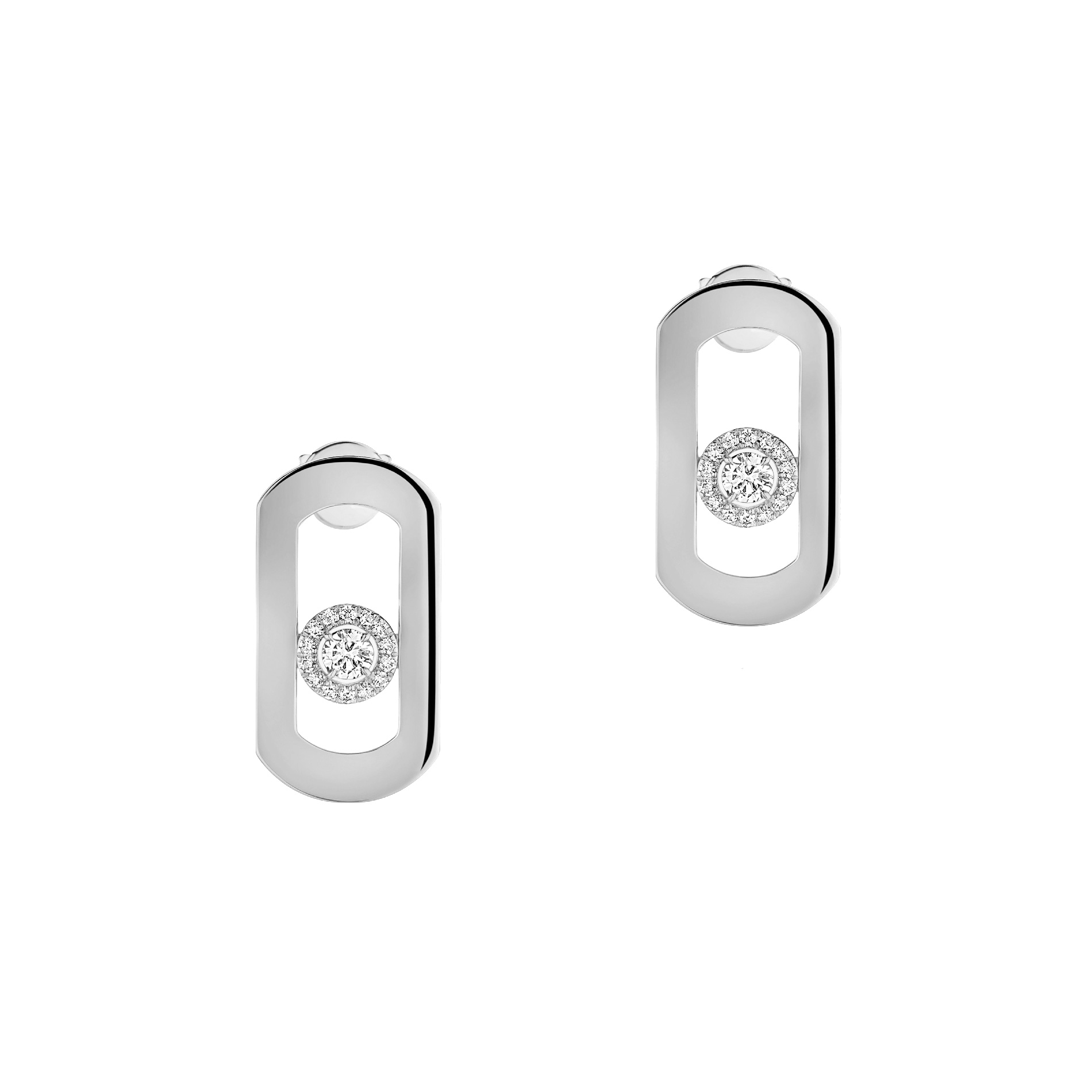 Messika So Move earrings in white gold and diamonds - Lepage