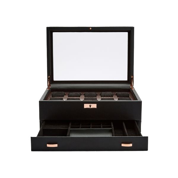 Axis Copper Watch Box 10 watches with storage - Wolf 1834 | Lepage