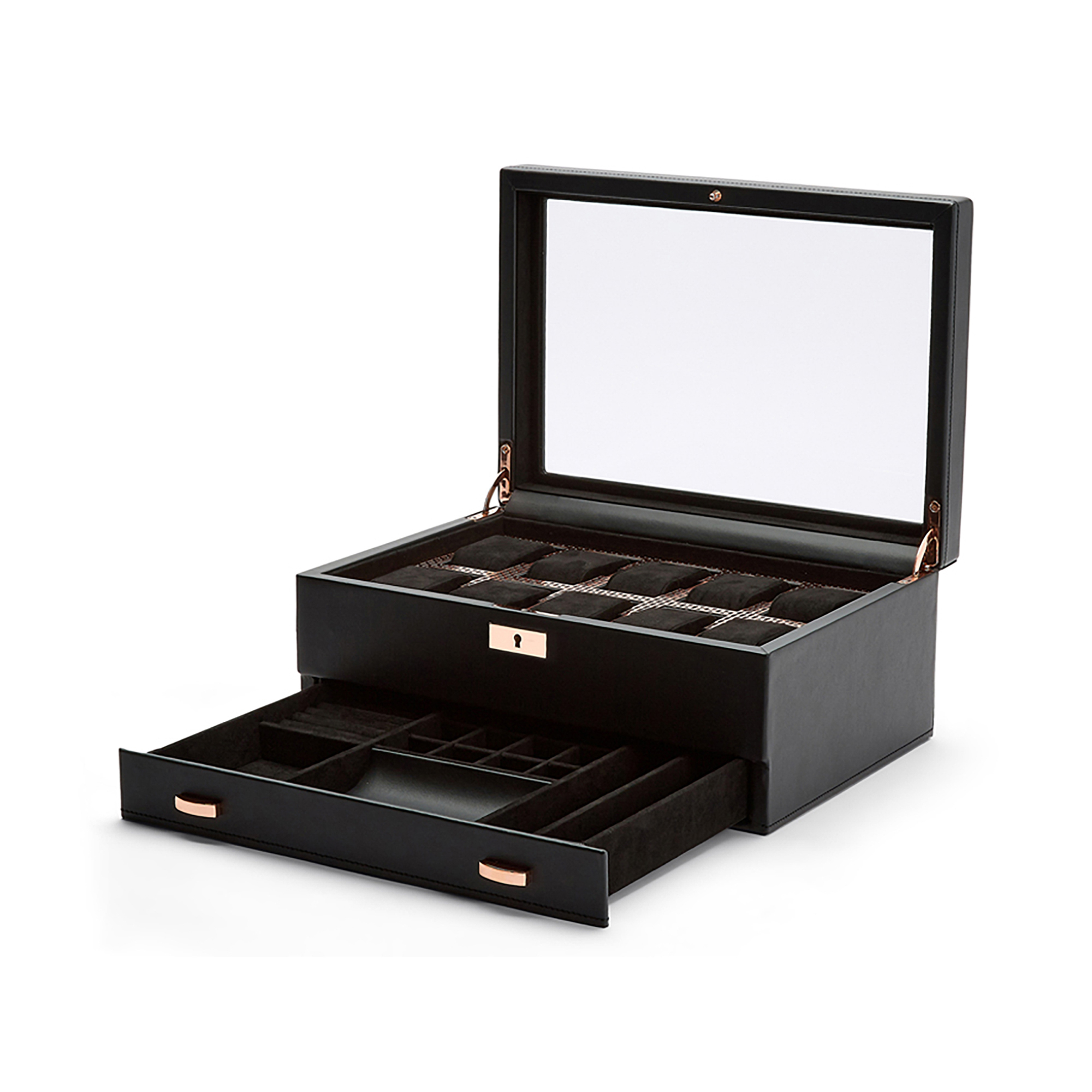 Axis Copper Watch Box 10 watches with storage - Wolf 1834 | Lepage