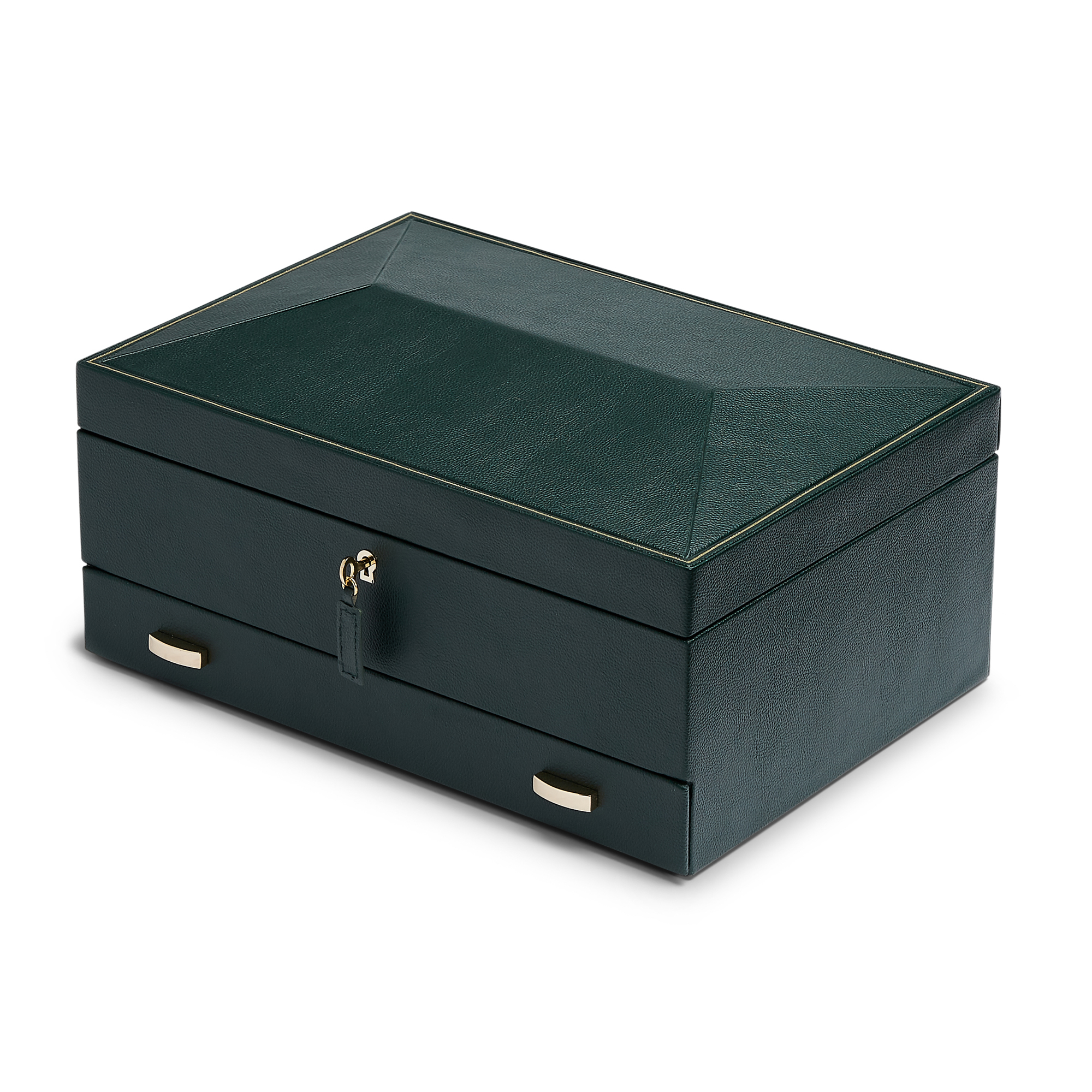 British Racing Green Watch Box 10 watches with storage - Wolf 1834 | Lepage