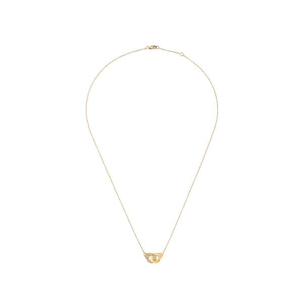 Collier Menottes dinh van R8 en or jaune et diamants | LEPAGE