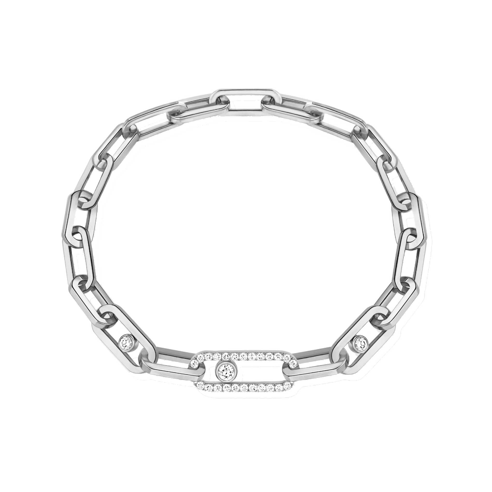 Messika Move Link bracelet in white gold and diamonds - Lepage
