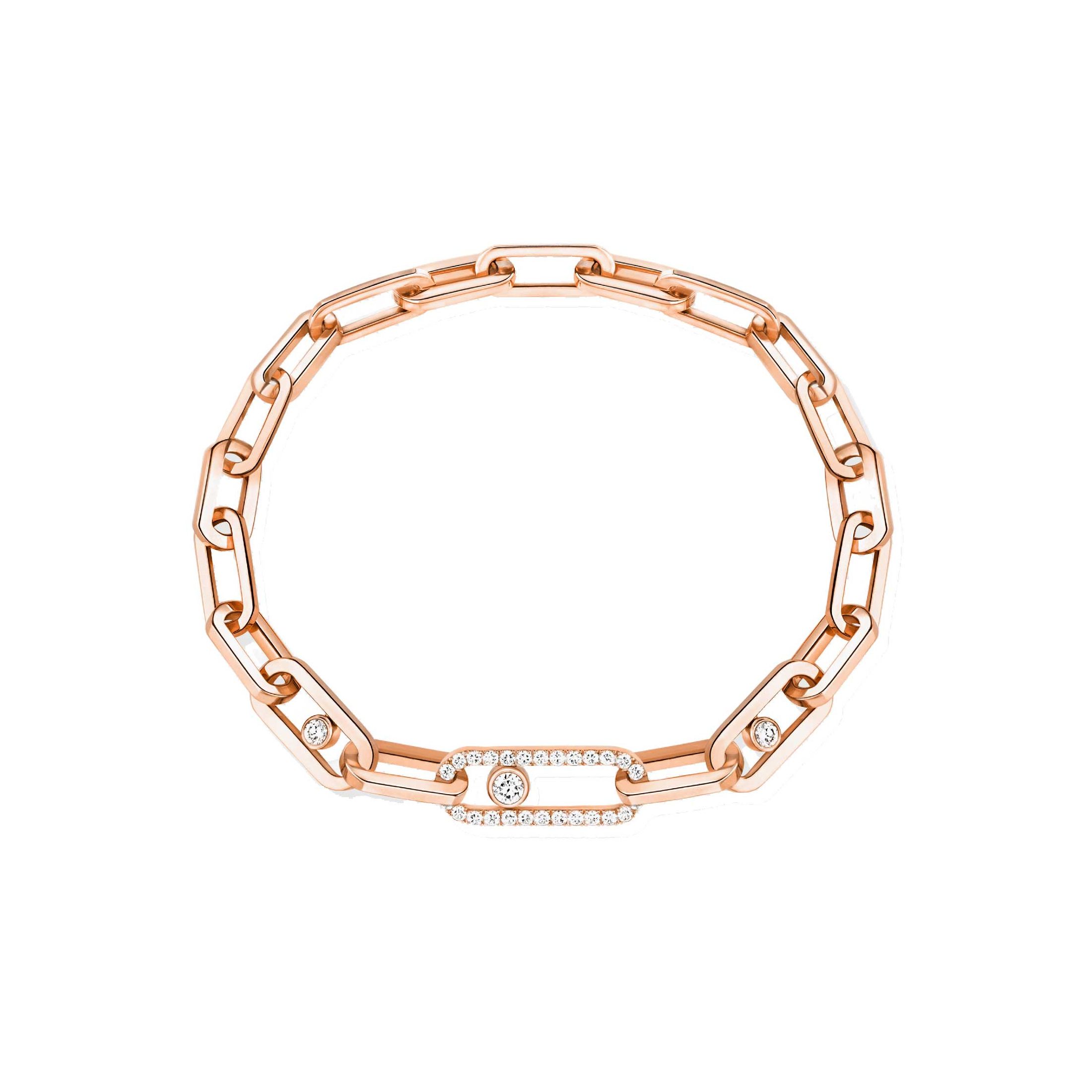 Messika Move Link bracelet in rose gold and diamonds - Lepage