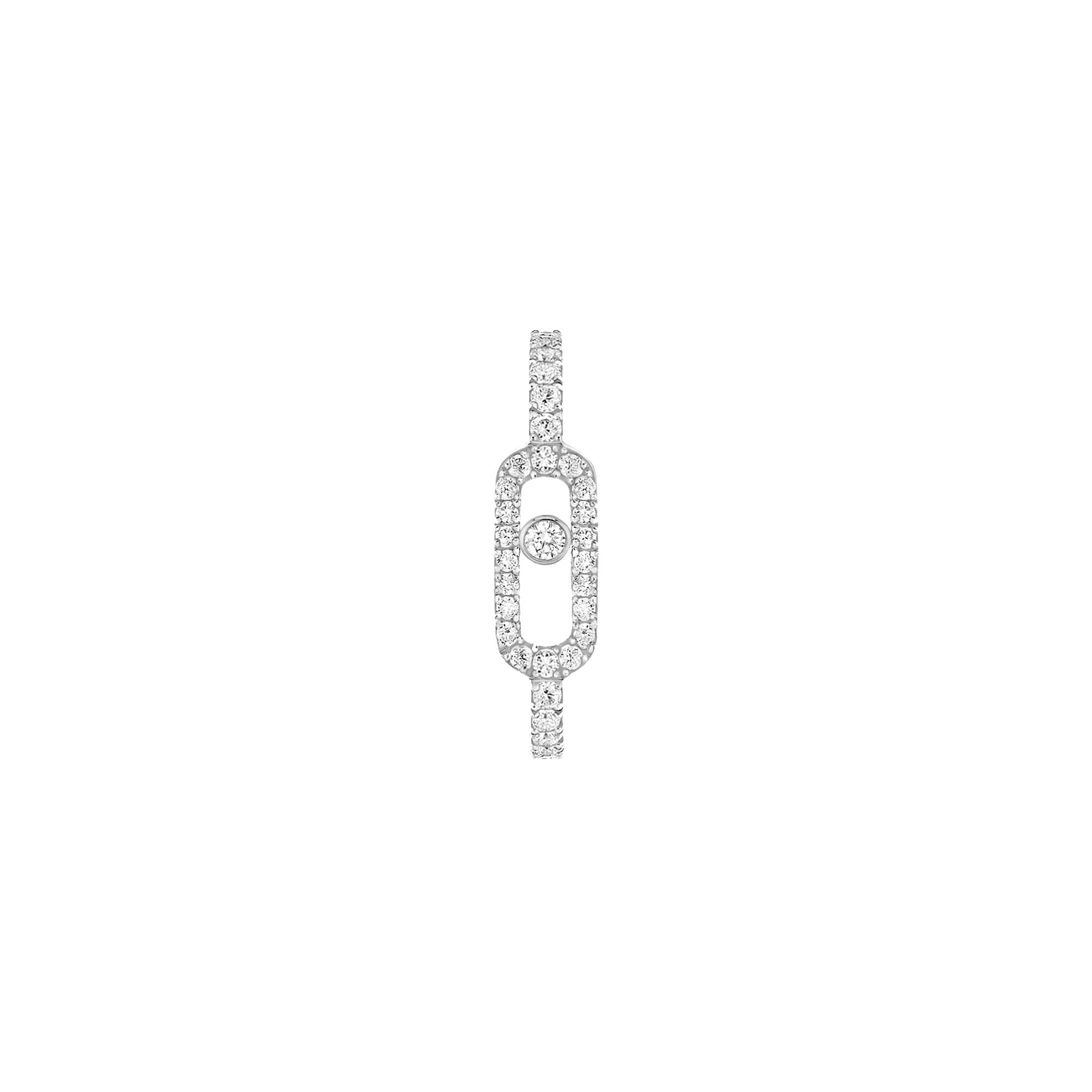 Messika Move Uno earring in white gold and diamonds - Lepage