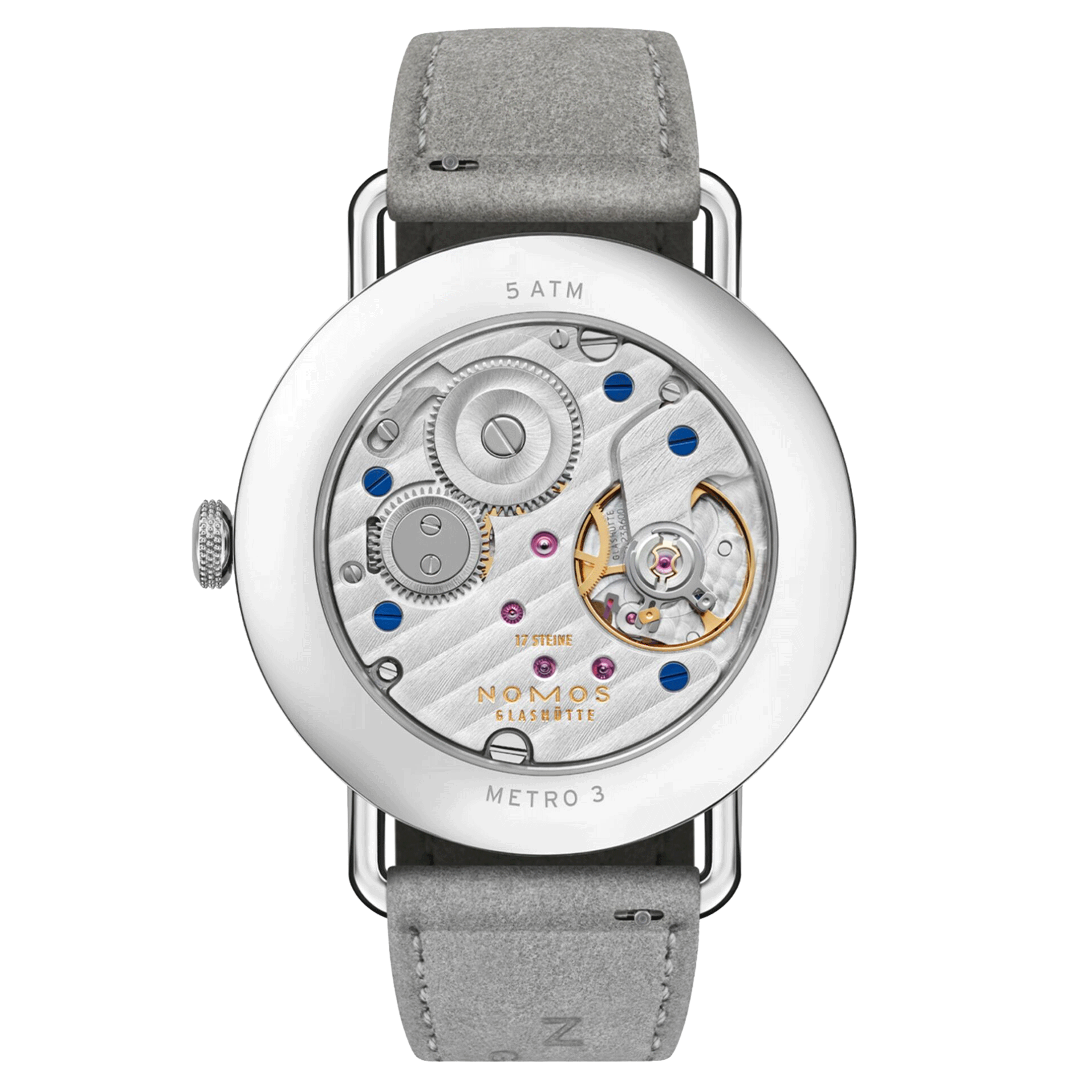Nomos Metro Muted Red mechanical watch 33 mm 1123 - Lepage