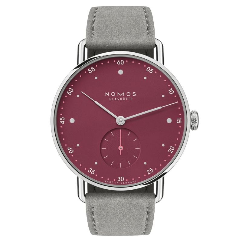 Nomos Metro Muted Red mechanical watch 33 mm 1123 - Lepage