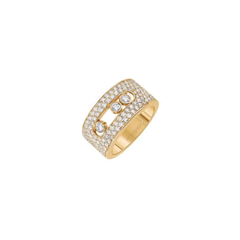 Bague Messika Move Joaillerie M Full Pavée or jaune et diamants - Lepage
