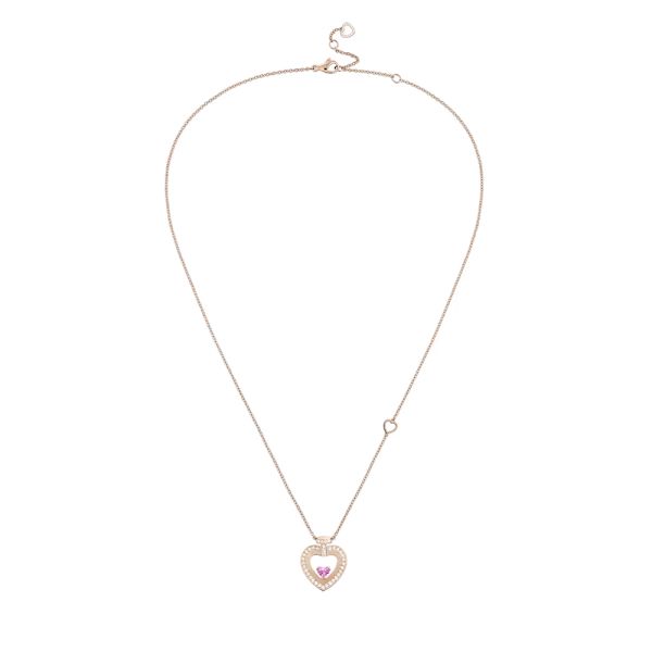 Collier FRED Pretty Woman moyen modèle en or rose, diamants et saphir ...