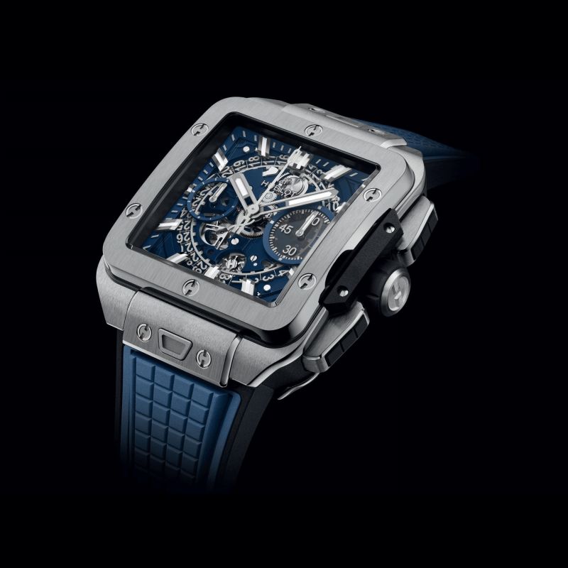 Hublot Square Bang Unico Titanium Blue Watch 821.NX.5170.RX - Lepage