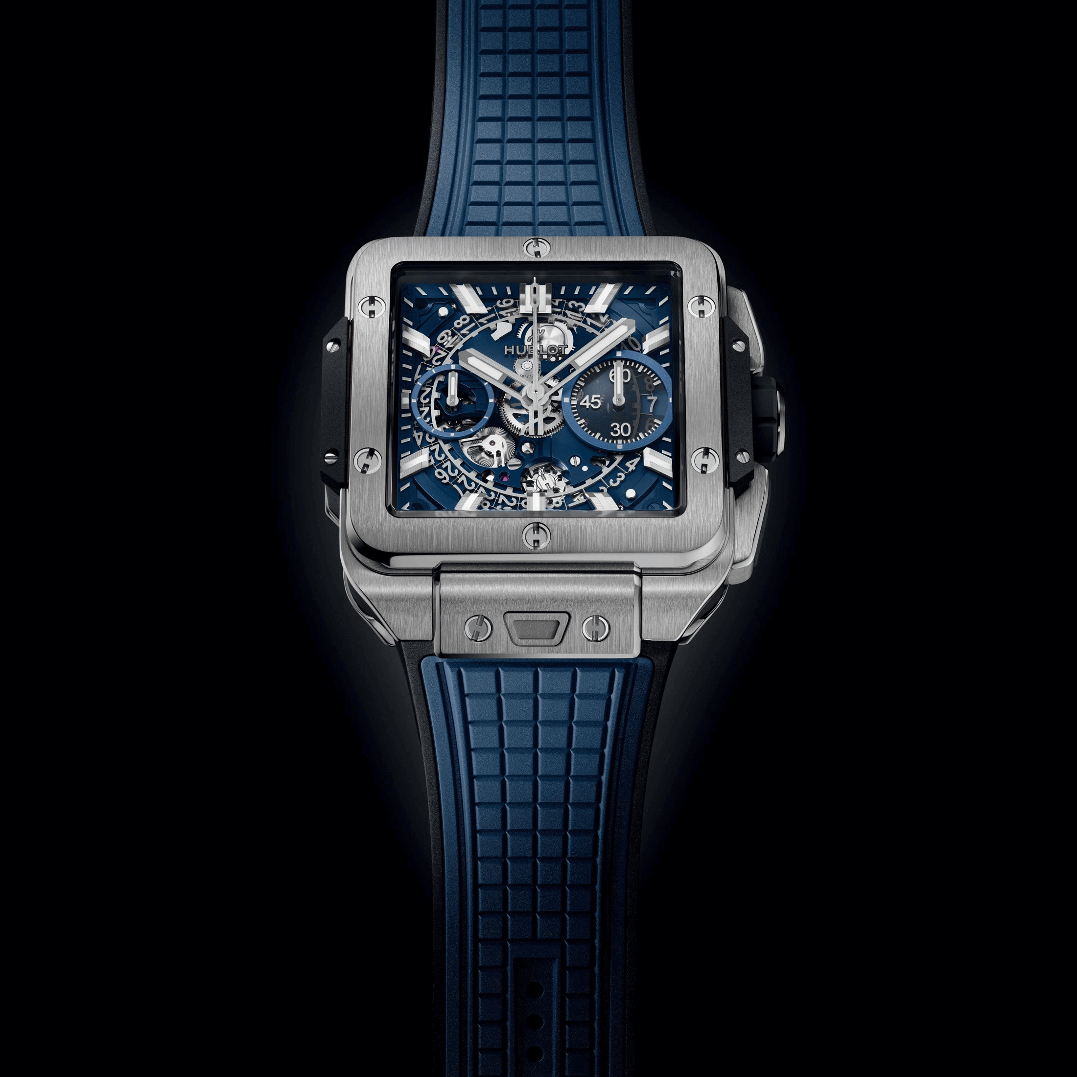 Montre Hublot Square Bang Unico Titanium Blue 821.NX.5170.RX - Lepage