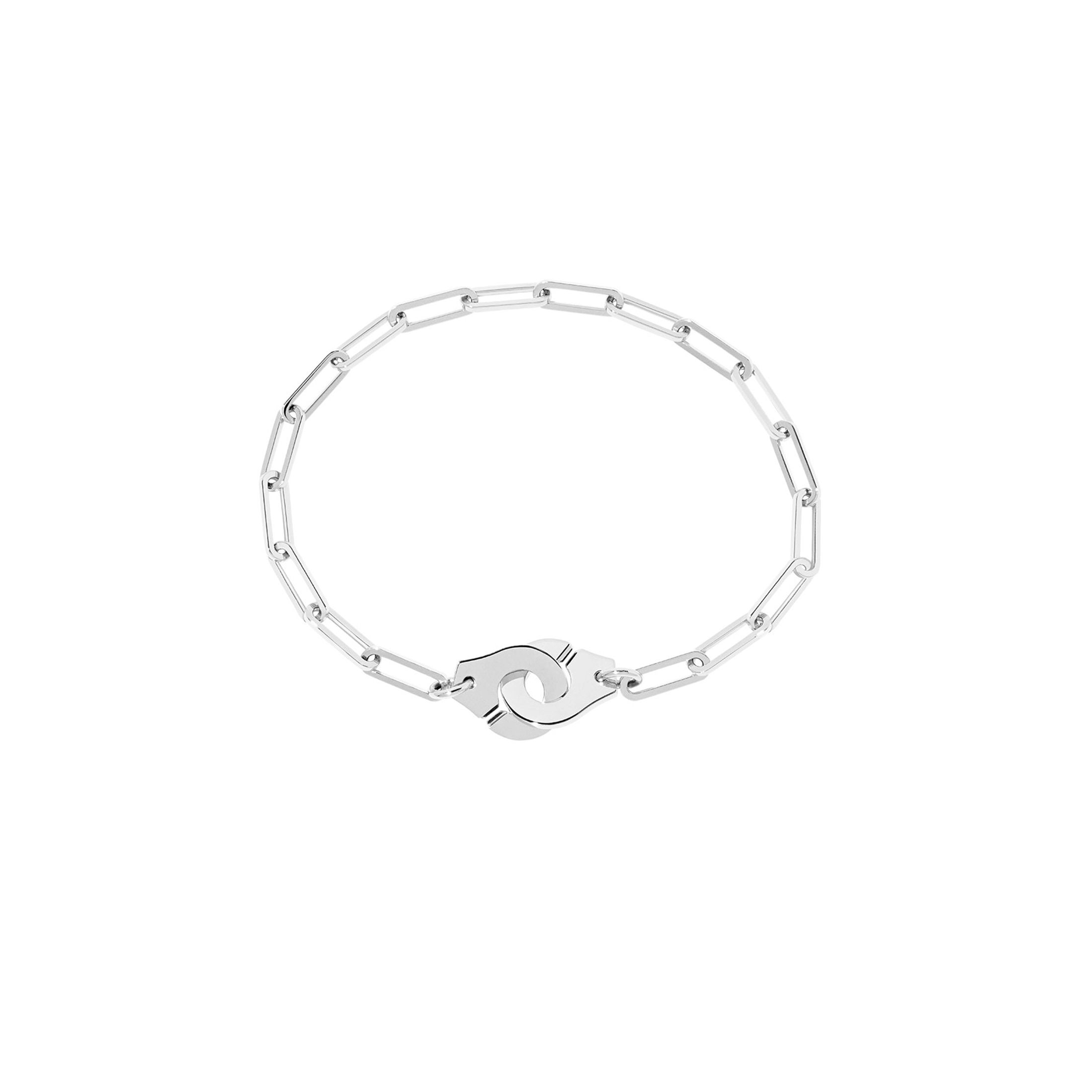 Bracelet Menottes dinh van R12 L en platine sur chaîne | Lepage