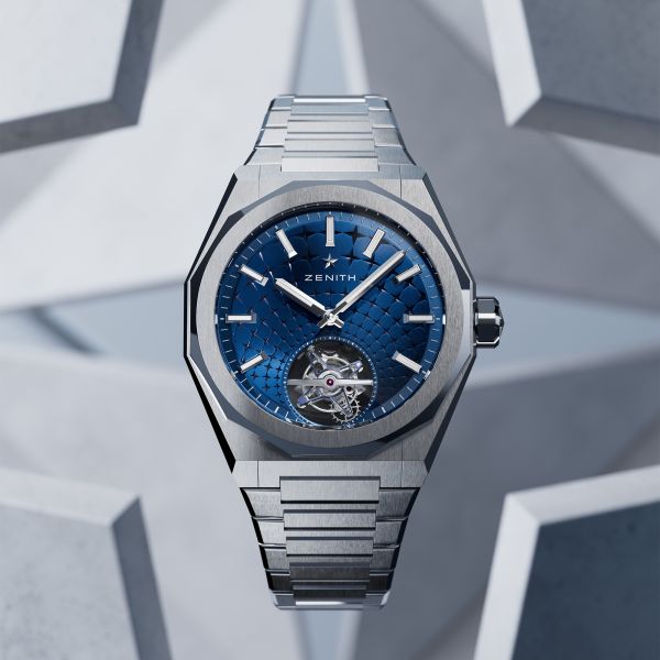 Montre Zenith Defy Skyline Tourbillon El-Primero cadran bleu 41 mm - Lepage