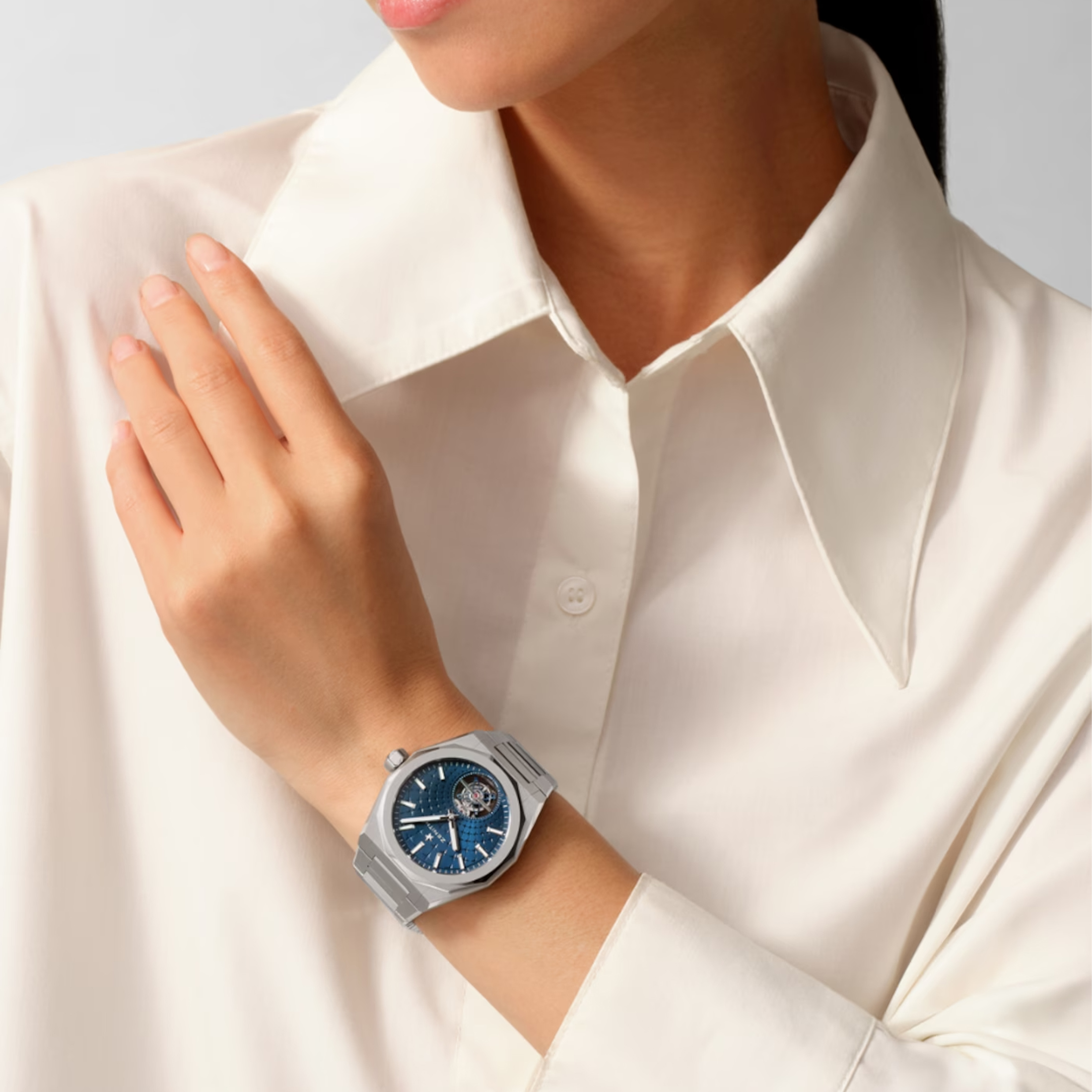 Zenith Defy Skyline Tourbillon El-Primero blue dial 41 mm - Lepage