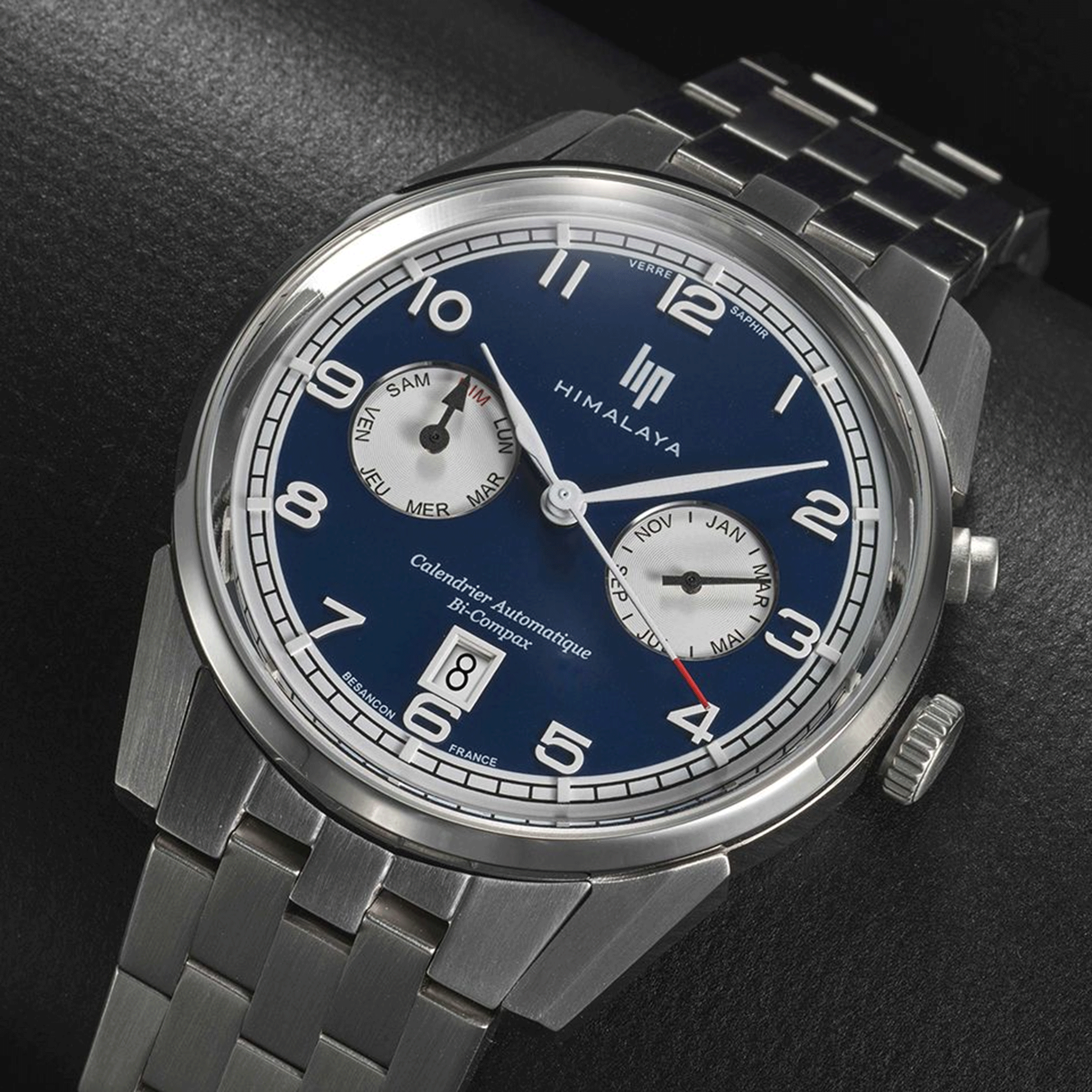 Lip Himalaya Calendar Automatic blue 671709 - Lepage