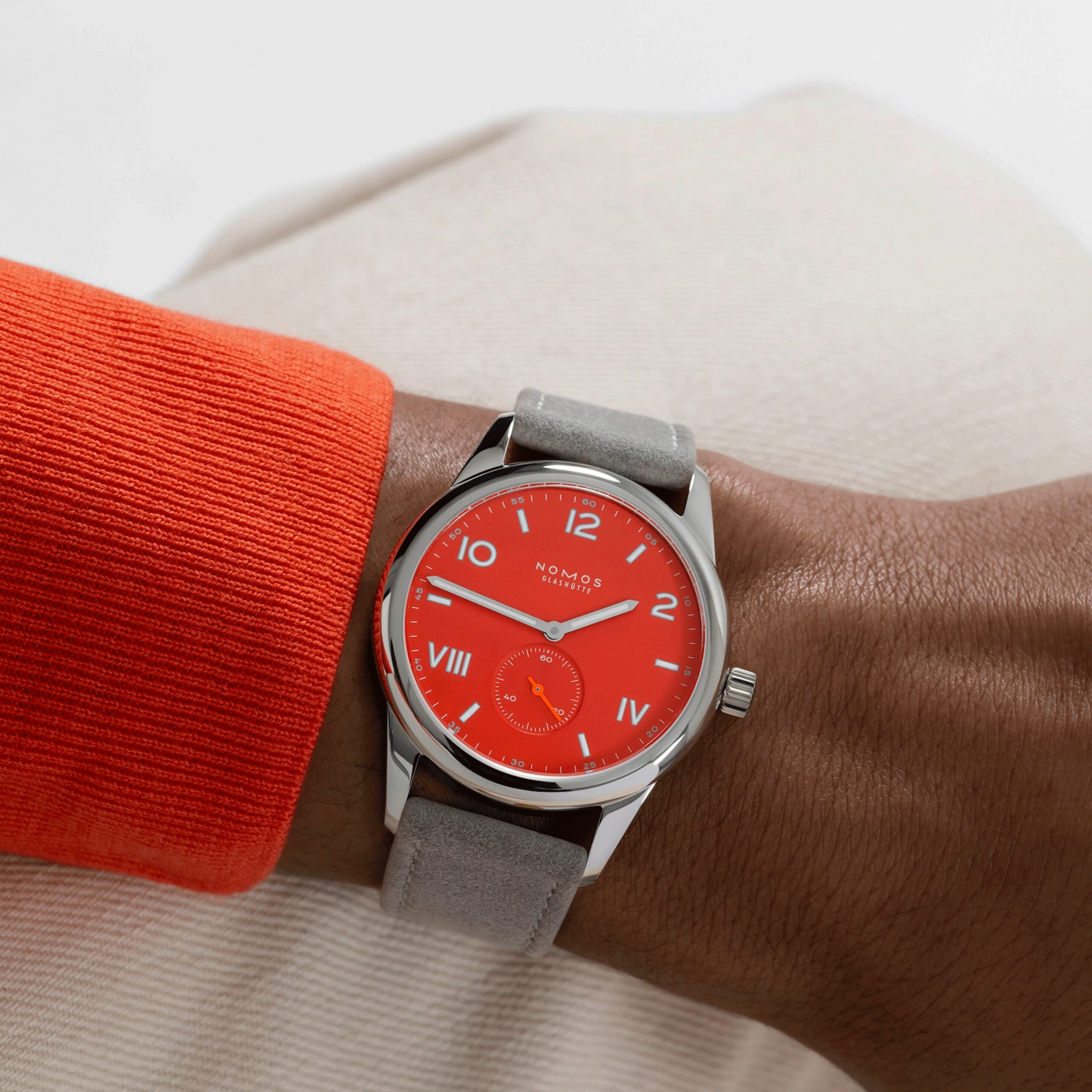 NOMOS Club Campus Nonstop Red mechanical 38 mm Watch 723.GB - Lepage