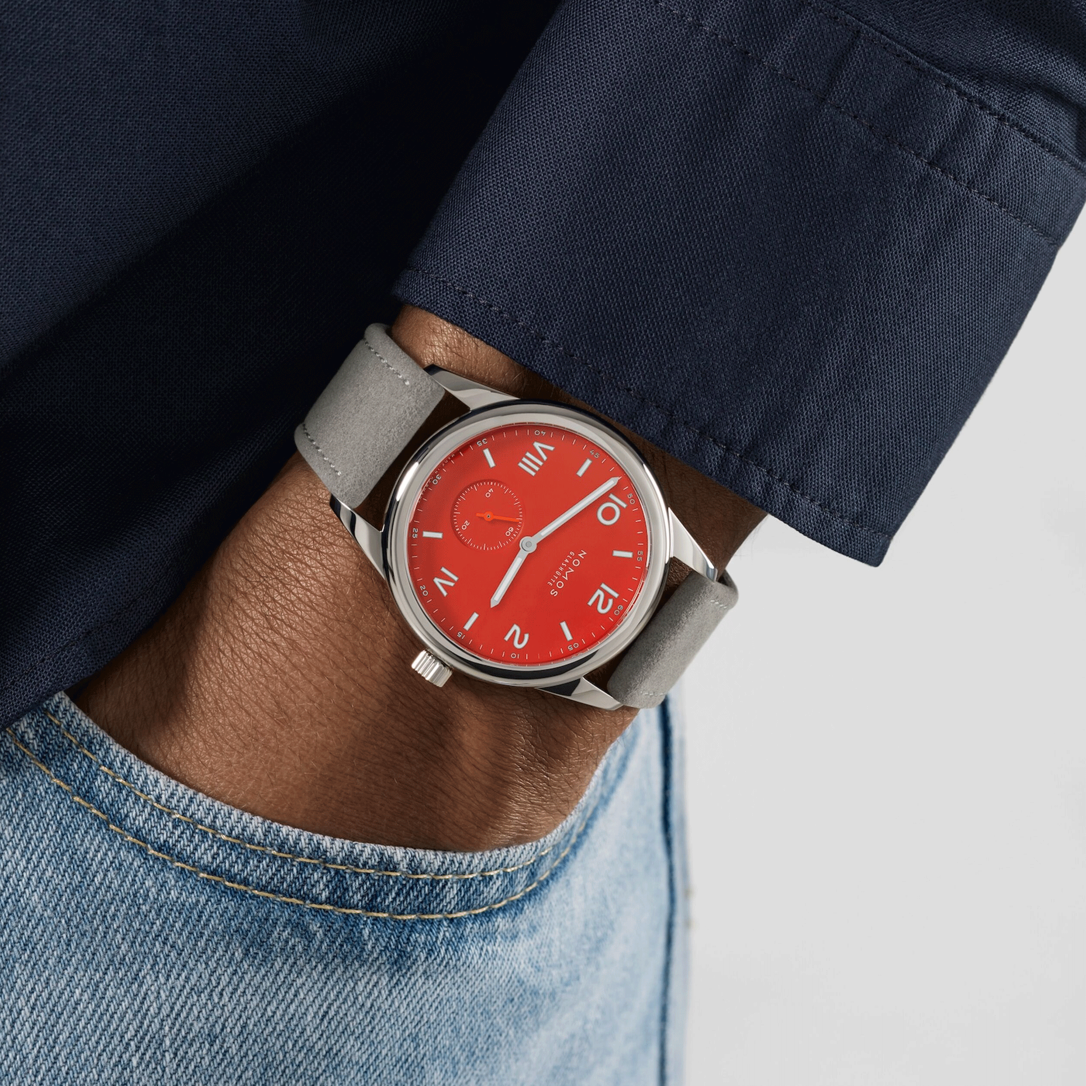 NOMOS Club Campus Nonstop Red mechanical 38 mm Watch 723.GB - Lepage