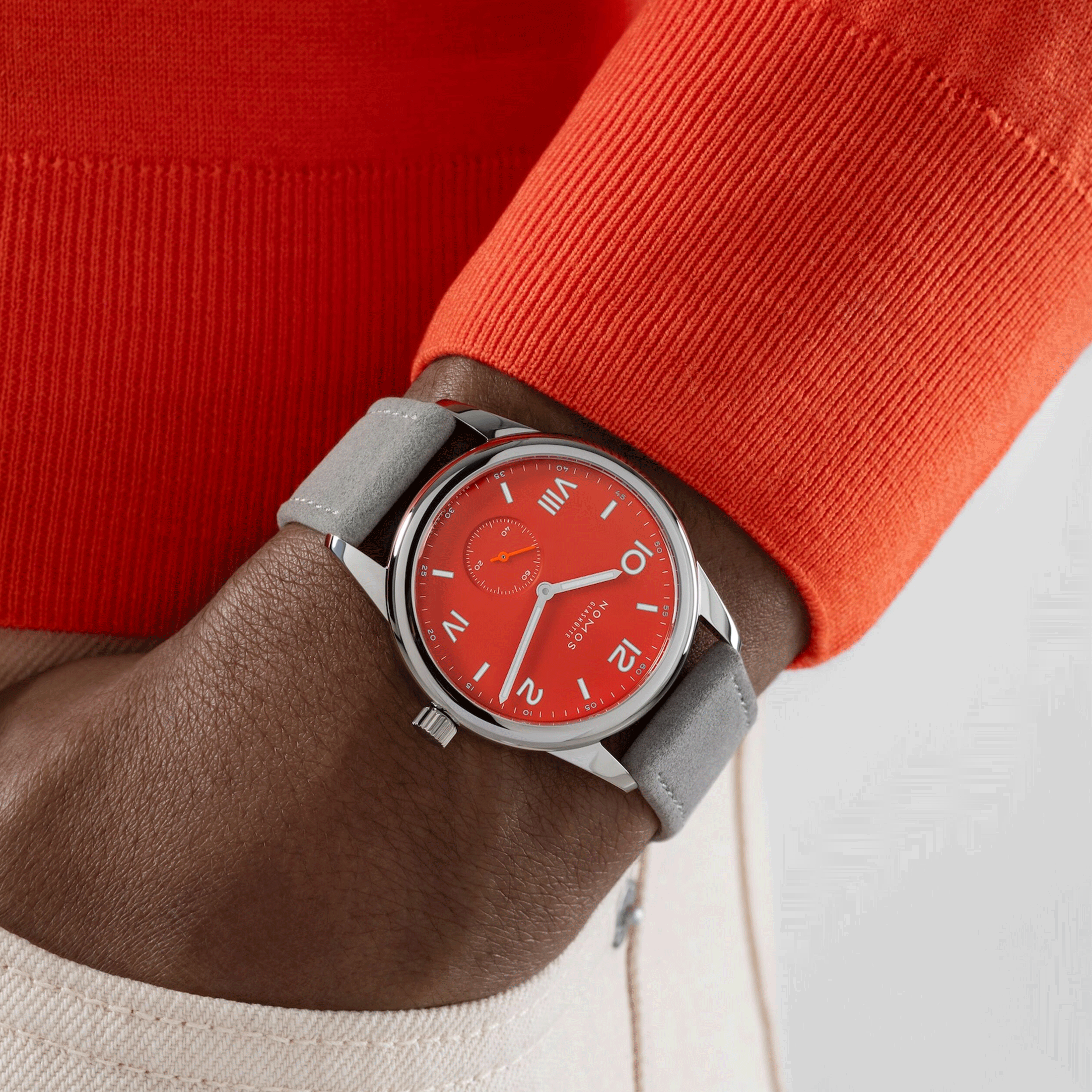 NOMOS Club Campus Nonstop Red mechanical 38 mm Watch 723.GB - Lepage