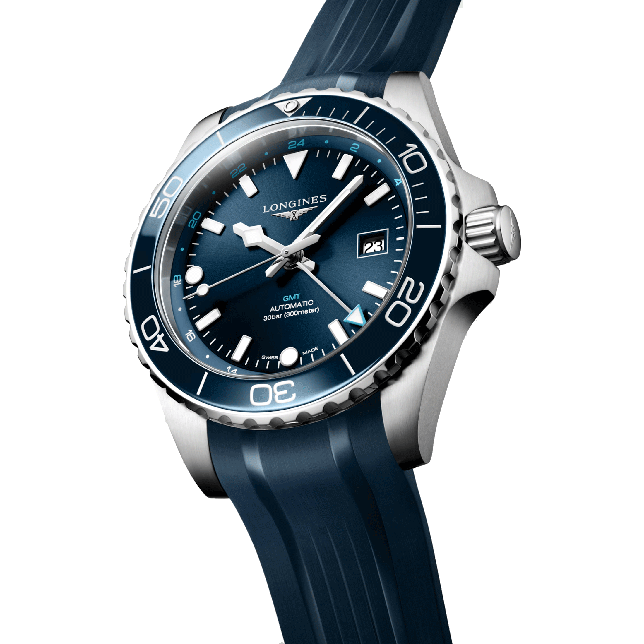 Longines Hydroconquest GMT Auto 43 mm Watch L3.890.4.96.9 - Lepage