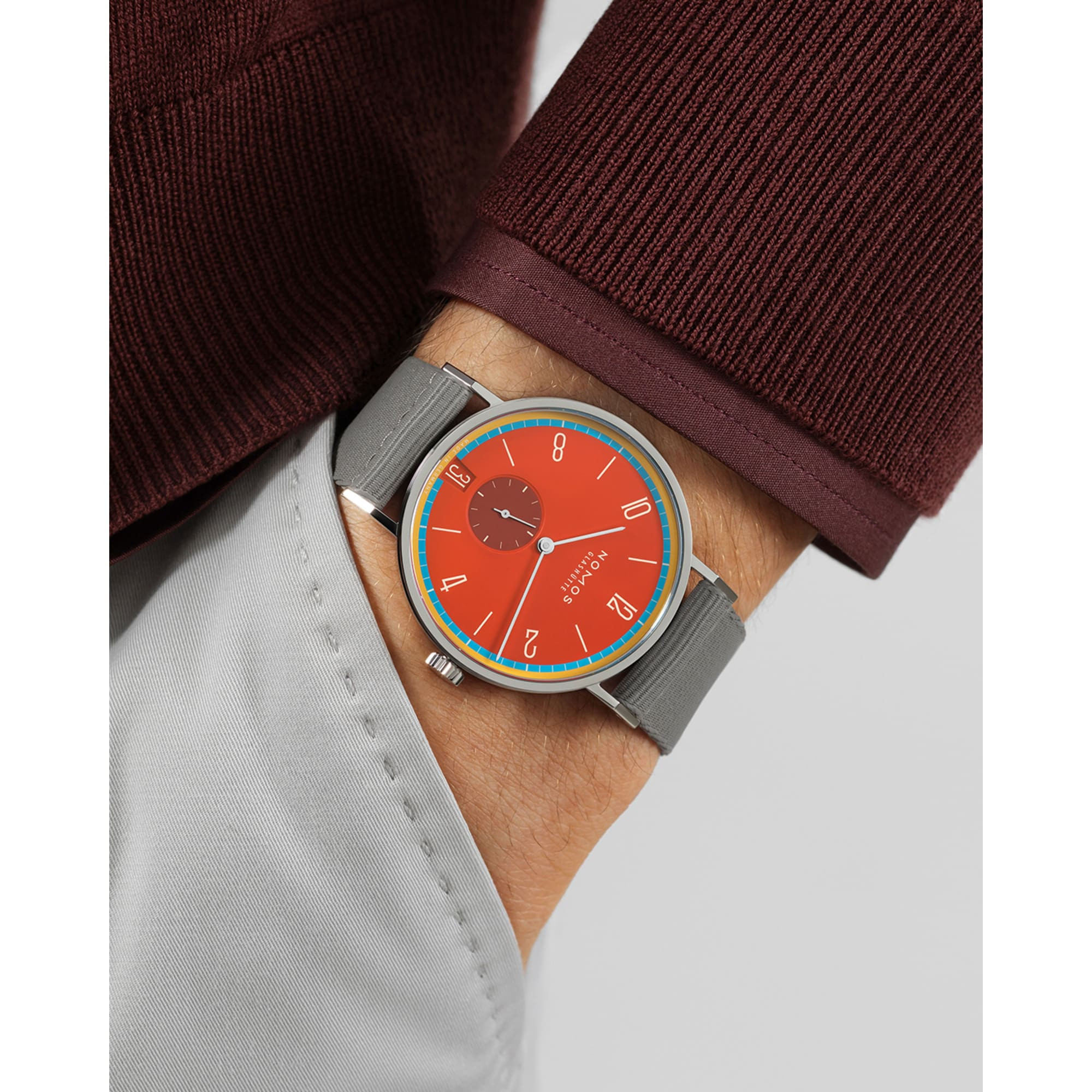 Nomos Tangente 38 Date Sportbunt watch - Limited 175 years mechanical ...