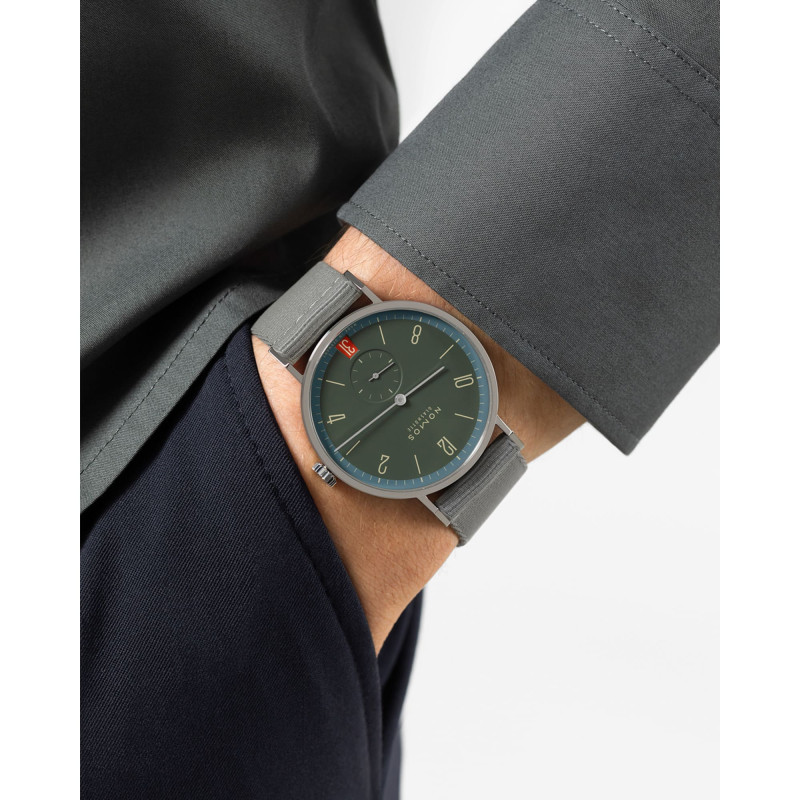 Nomos Tangente 38 Date Lakritze watch - Limited 175 years mechanical ...