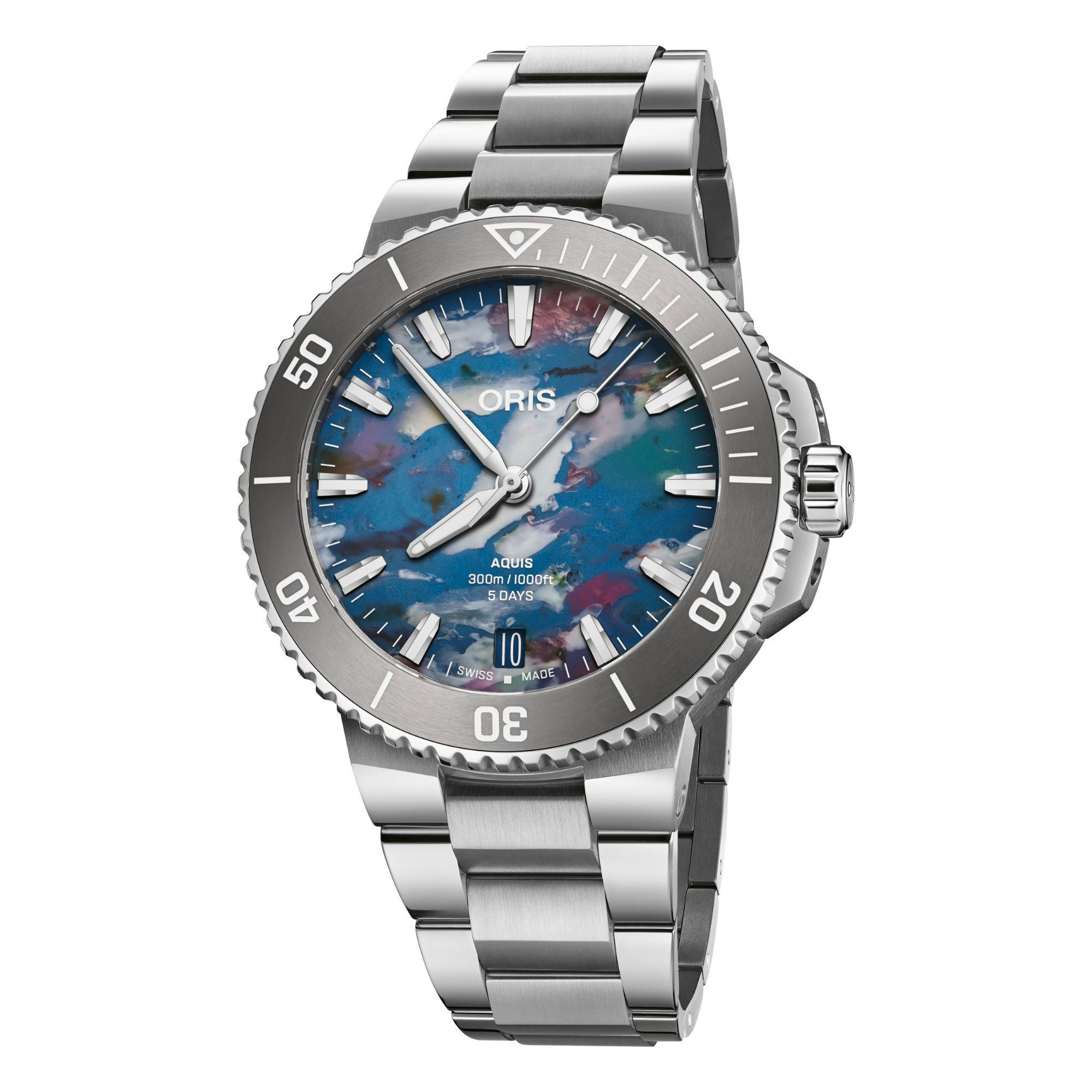 Oris Plongée Aquis Date Upcycle Caliber 400 watch automatic steel ...