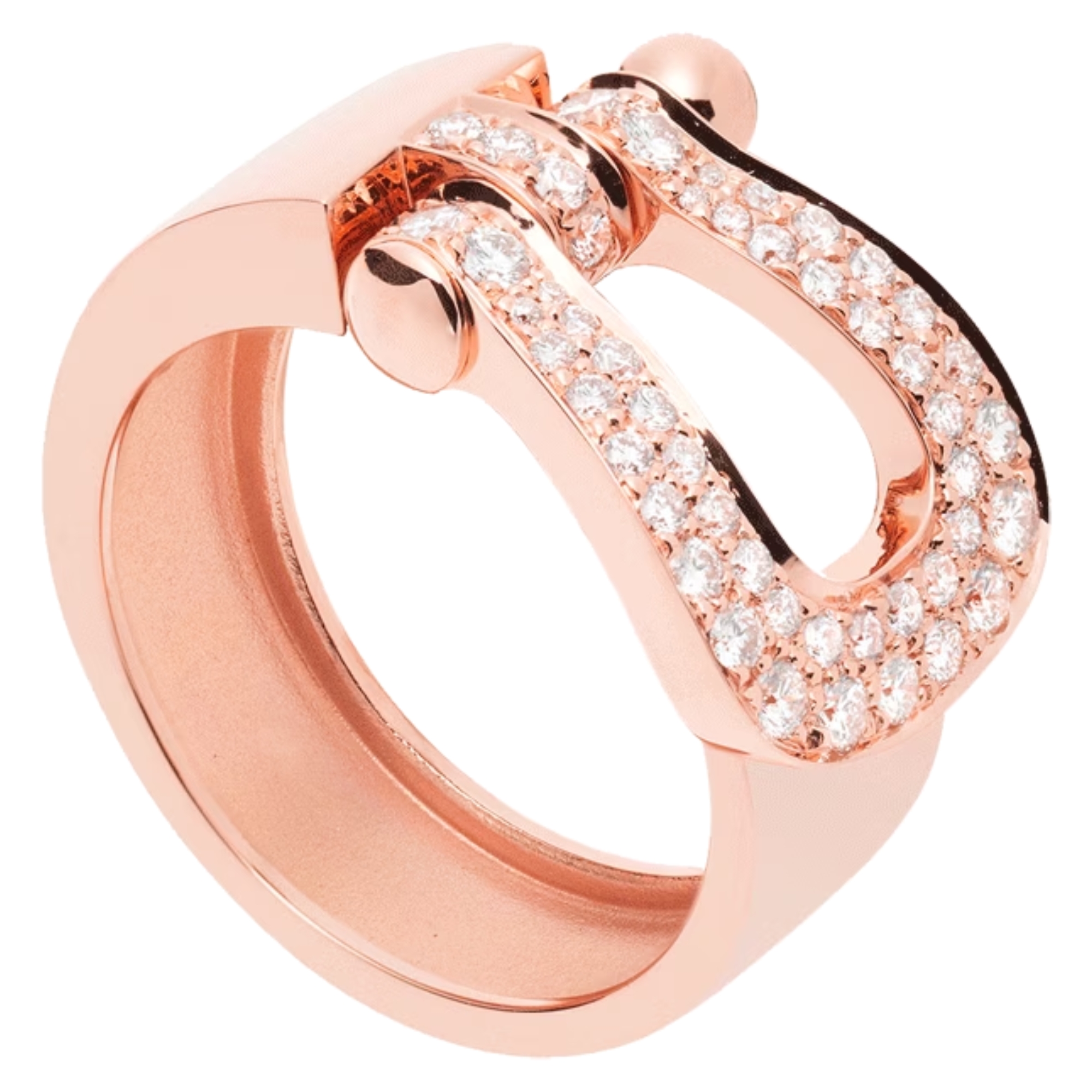 Bague Fred Force 10 Grand modèle en or rose et diamants - Lepage