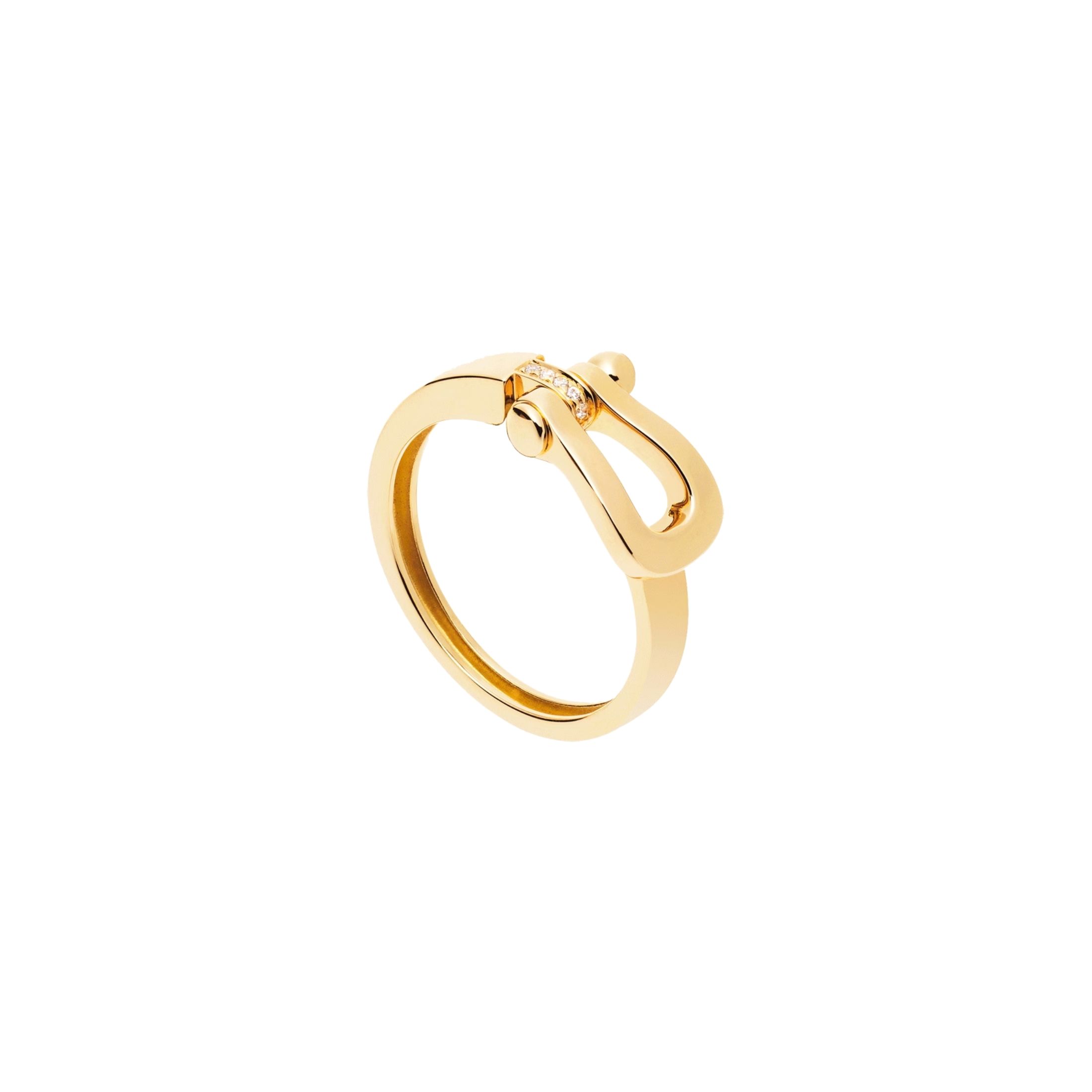 FRED Force 10 MM ring yellow gold diamonds | Lepage