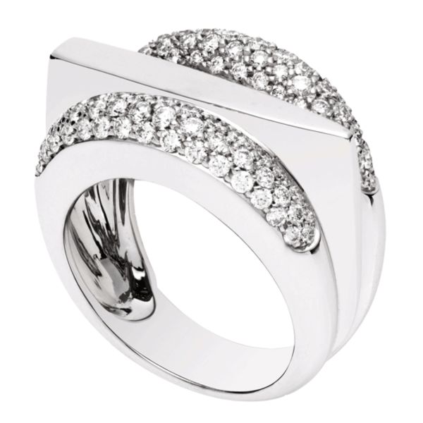 Fred Success ring large model white gold diamonds | LEPAGE