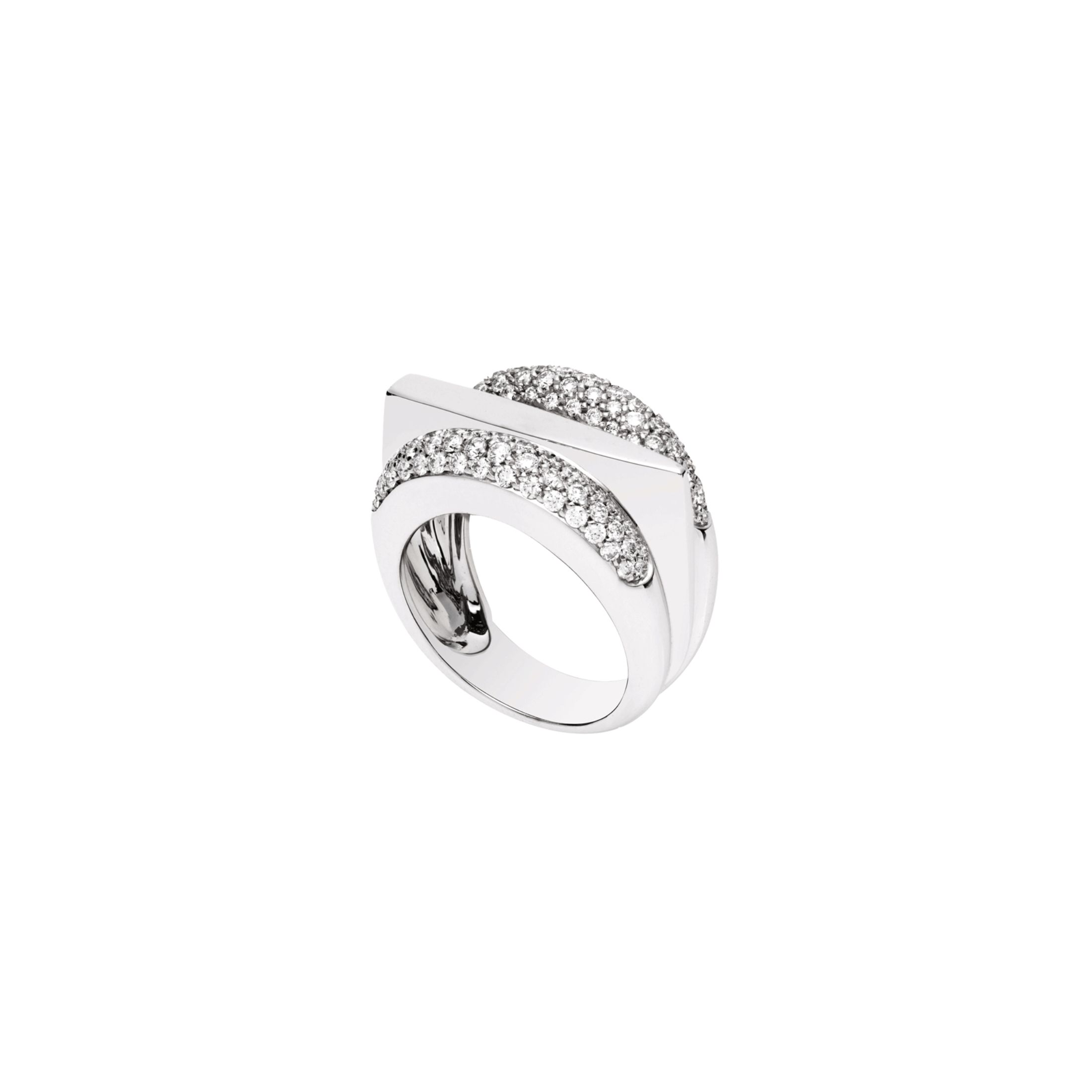 Fred Success ring large model white gold diamonds | LEPAGE