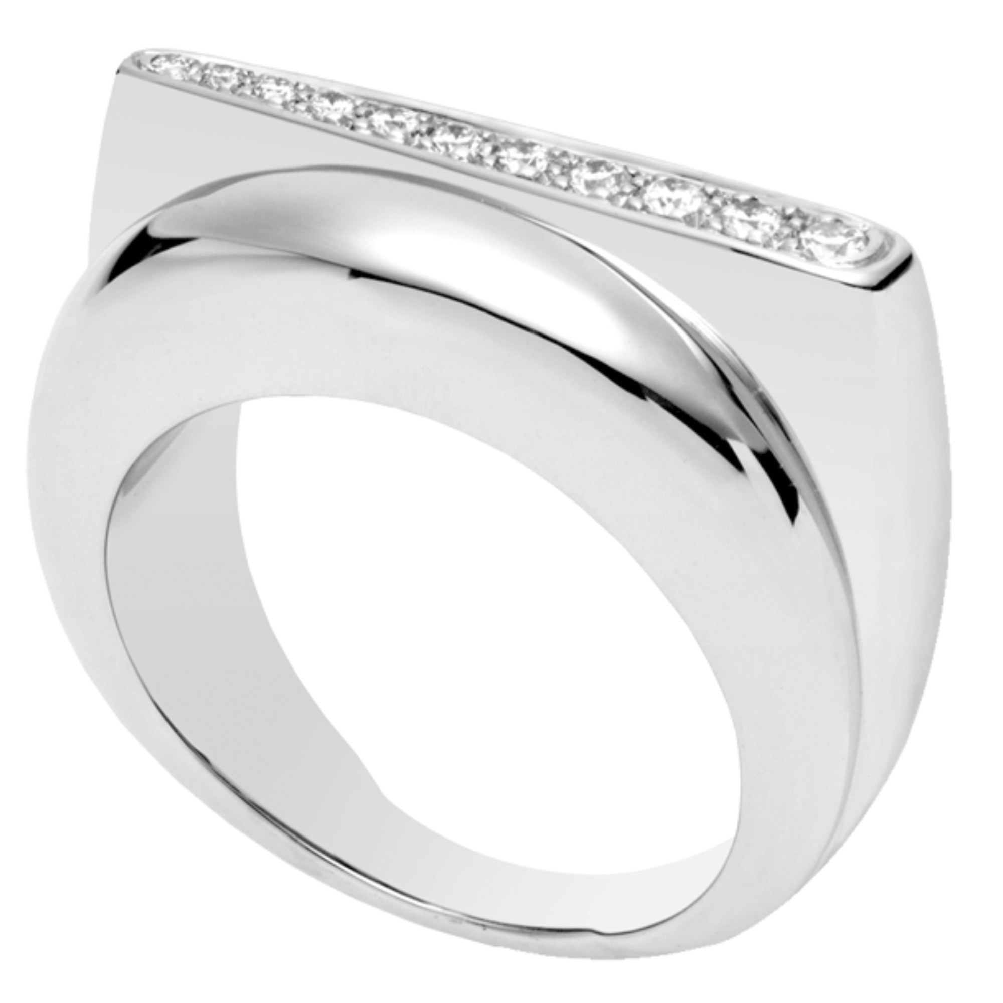 Fred Success ring small model white gold diamonds | LEPAGE