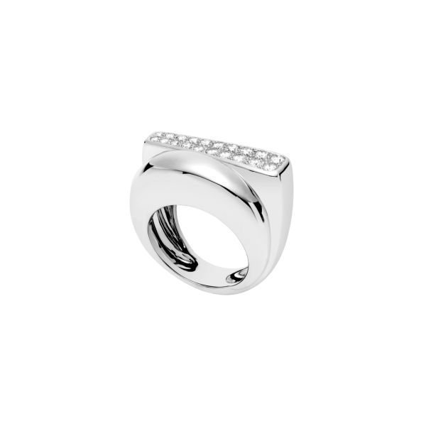 Fred Success ring medium model white gold diamonds | LEPAGE