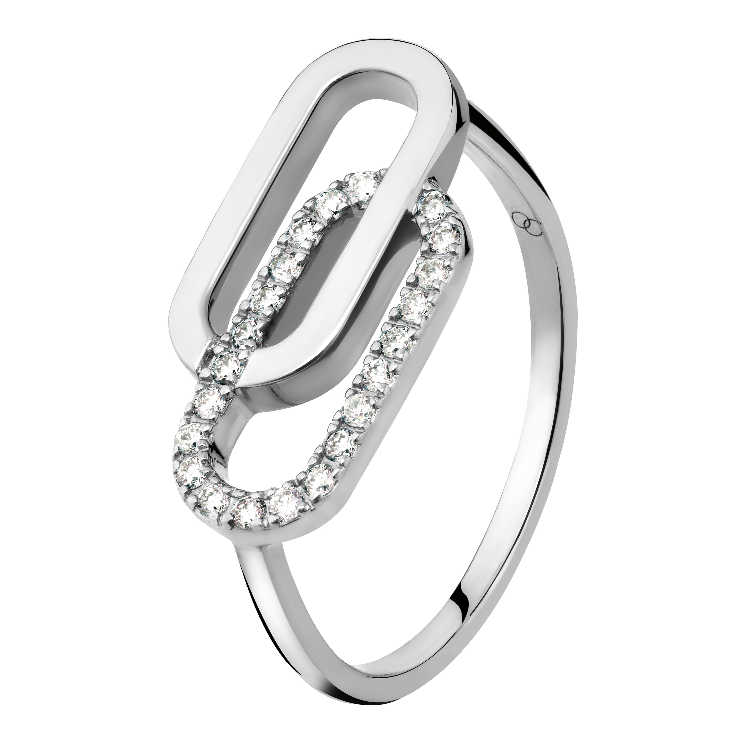 So Shocking Tandem ring in white gold and diamonds - Lepage