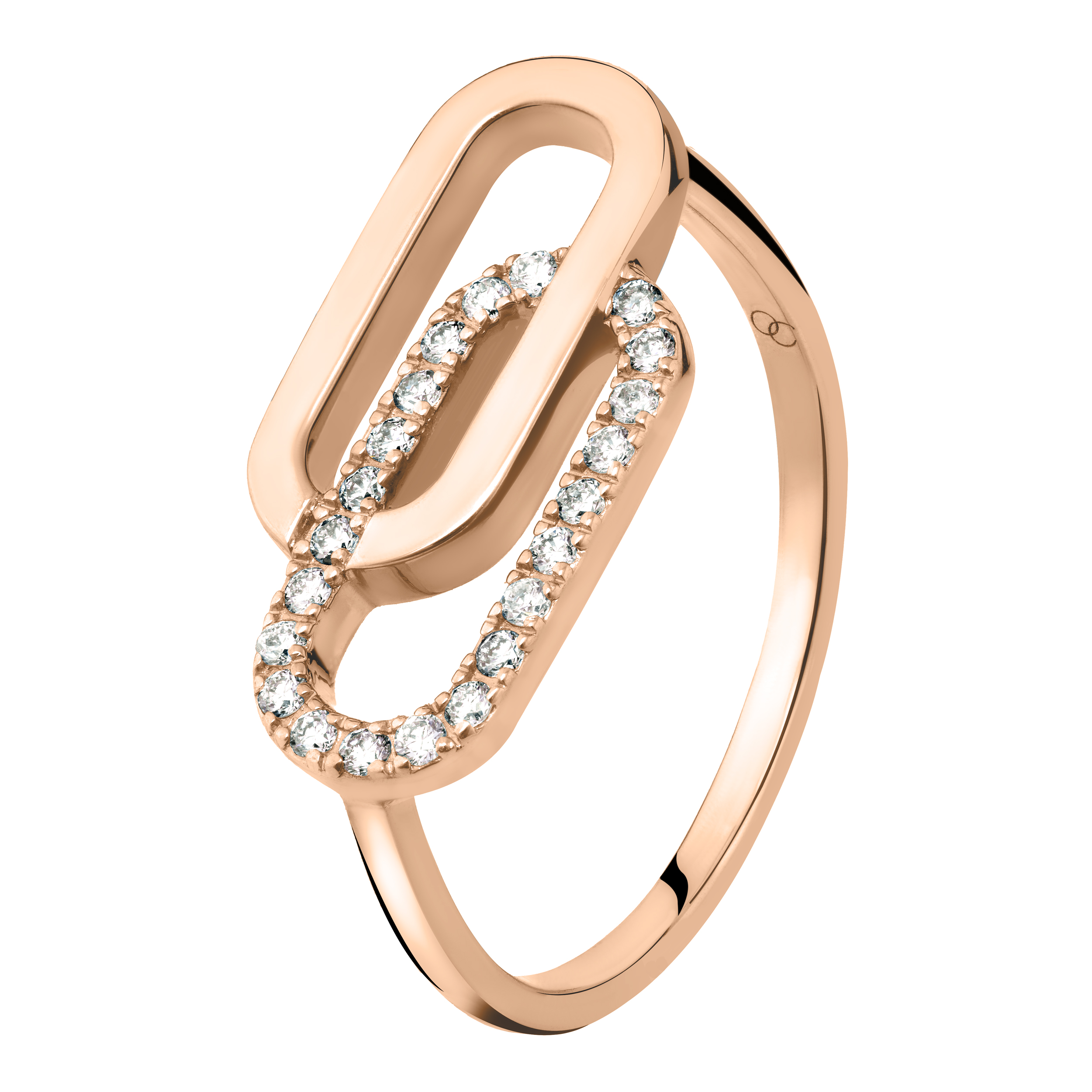 So Shocking Tandem ring in rose gold and diamonds - Lepage - Lepage