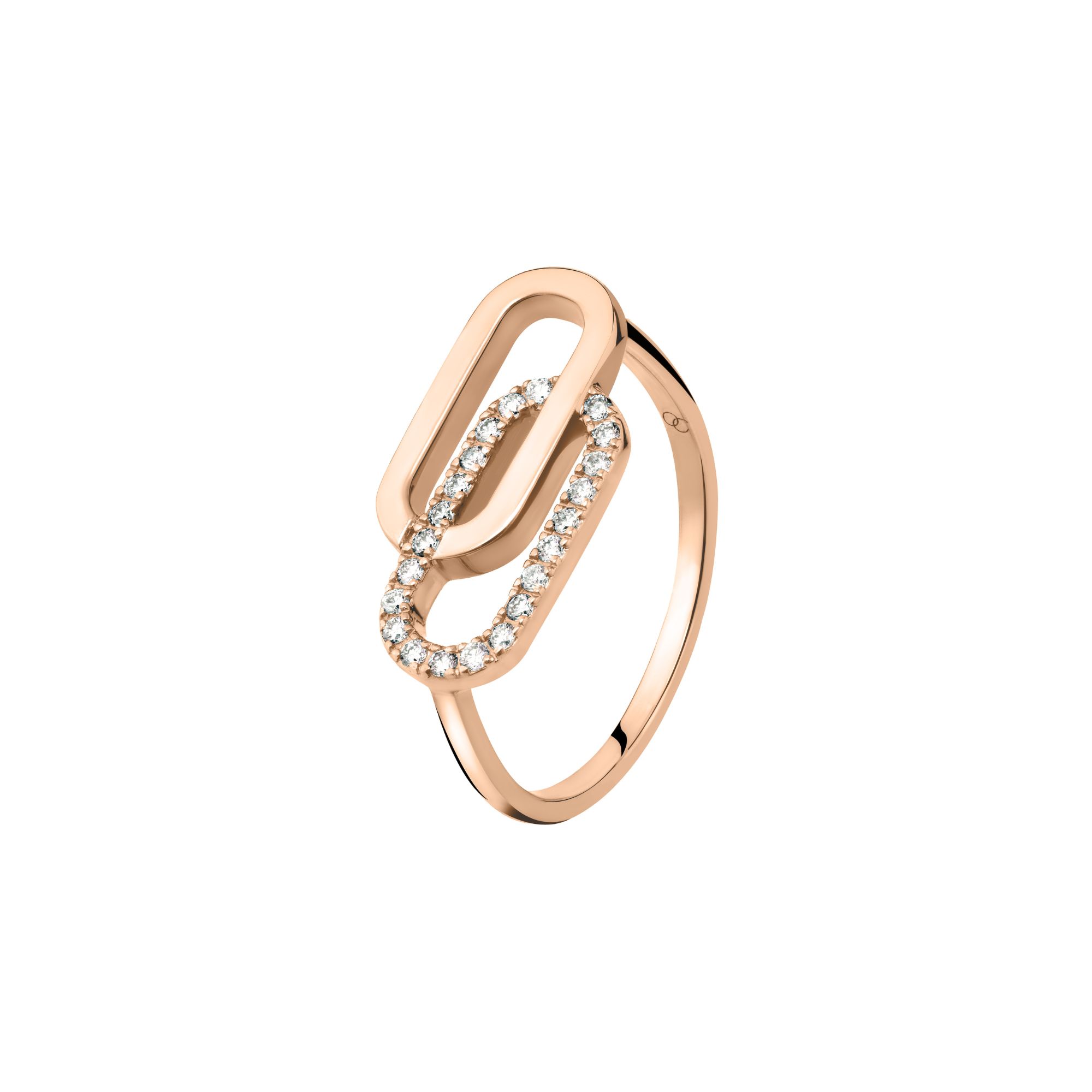 So Shocking Tandem ring in rose gold and diamonds - Lepage - Lepage