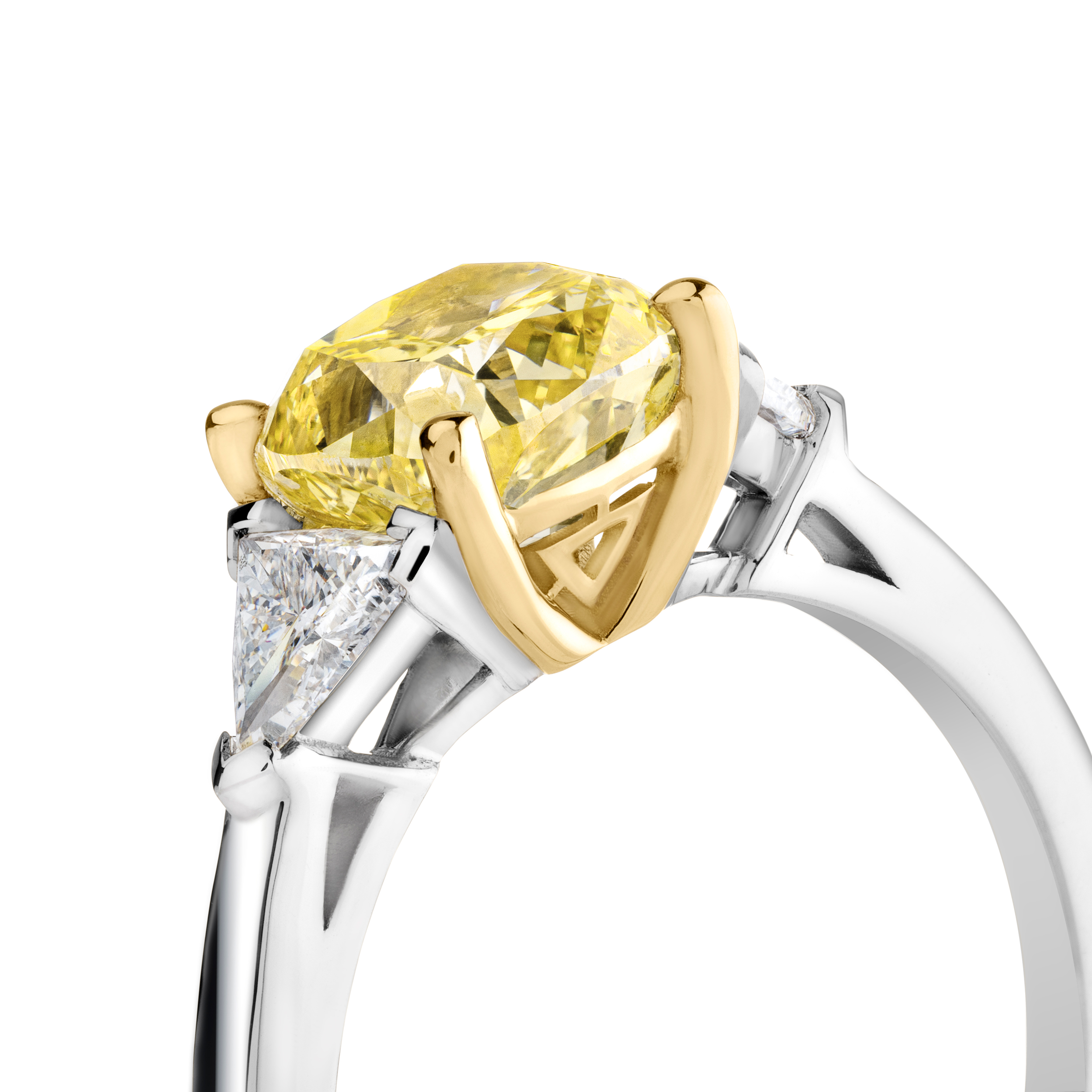 Evidence 1922 ring in white gold, yellow diamond and diamonds | LEPAGE