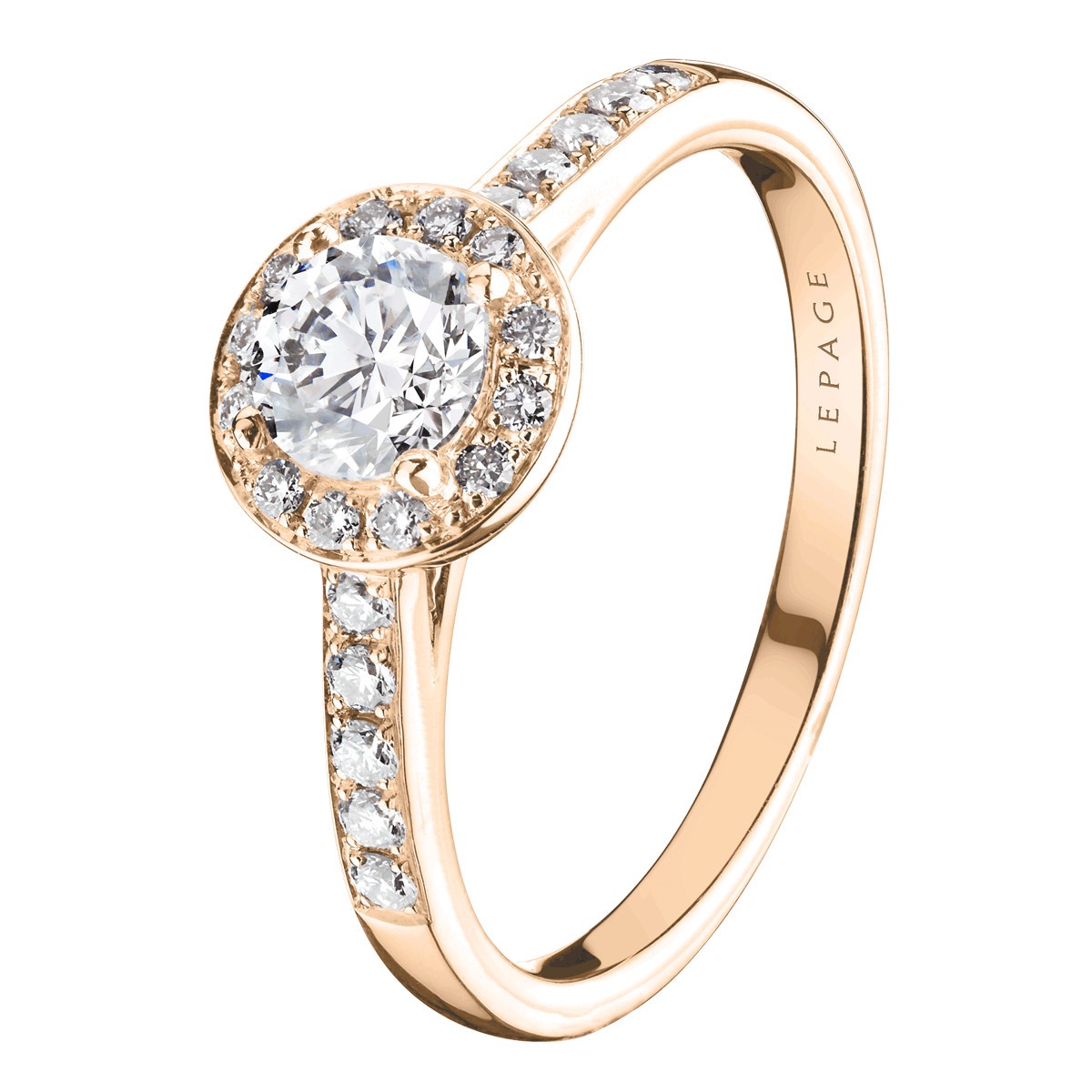 Coquette engagement ring rose gold diamonds | LEPAGE