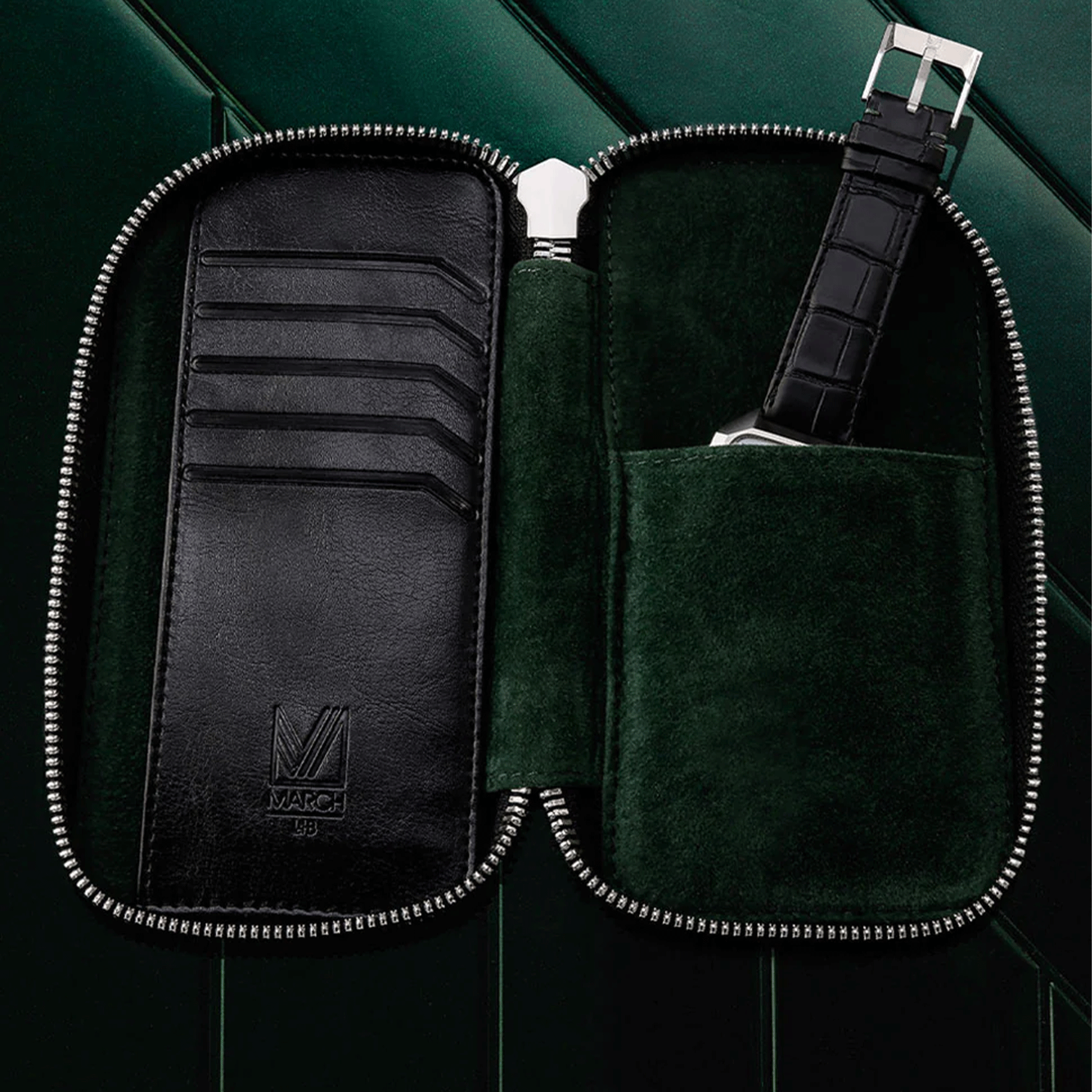 March LA.B AM2 Calendar Grall black perforated buffle AM2CAGLBP01 - Lepage