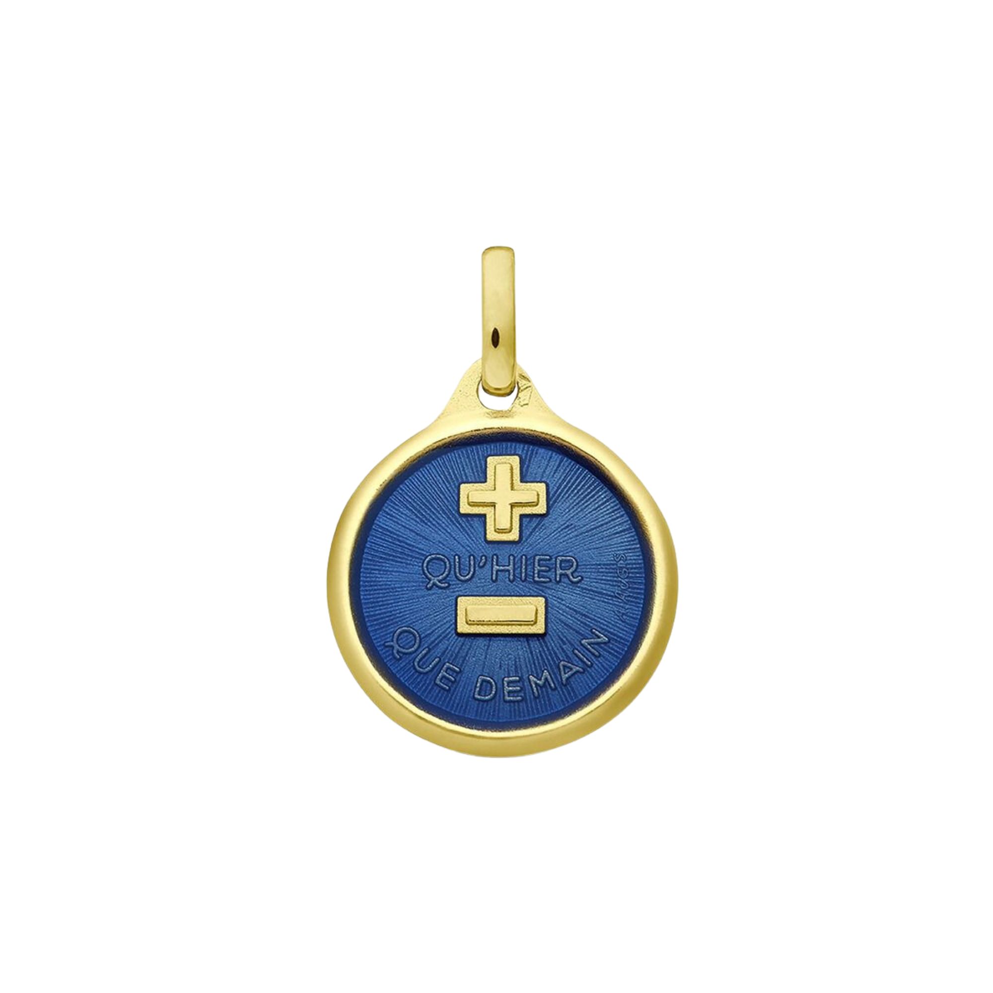 Médaille Augis Amour L'Originale Mini Bleue en or jaune | Lepage