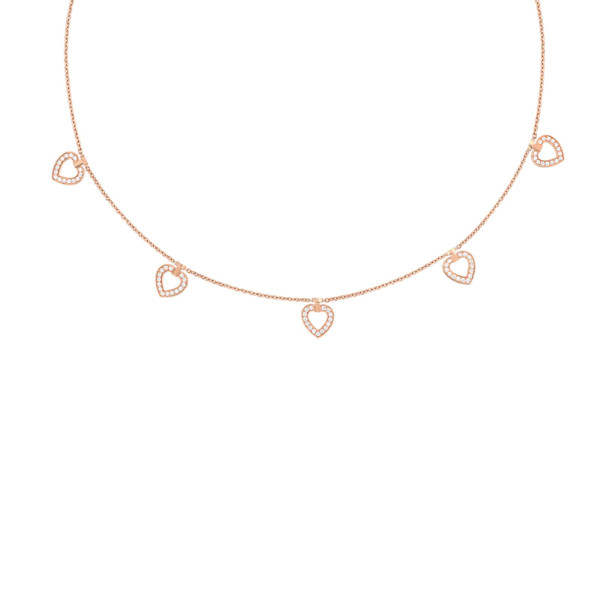 Collier Fred Pretty Woman petit modèle en or rose et diamants - Lepage