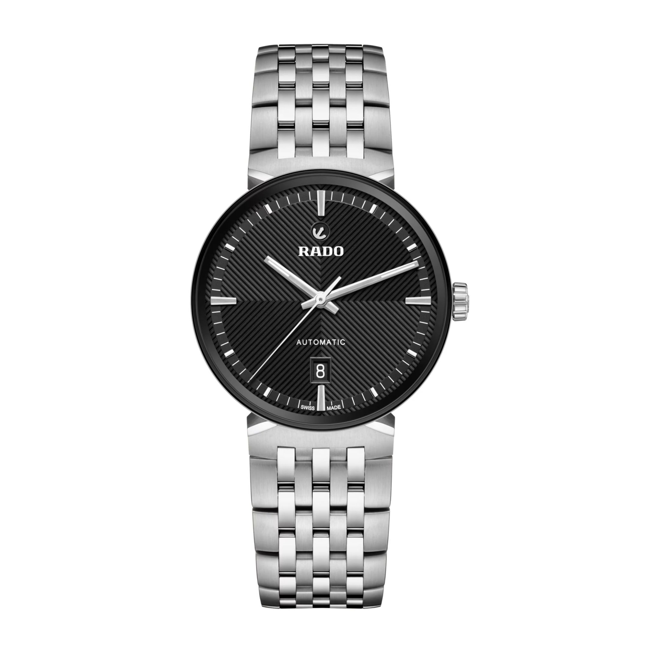 Rado Florence Classic Diamonds quartz watch black dial steel bracelet ...