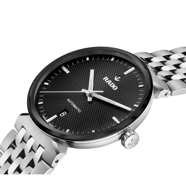 Rado Florence Classic Diamonds quartz watch black dial steel bracelet ...