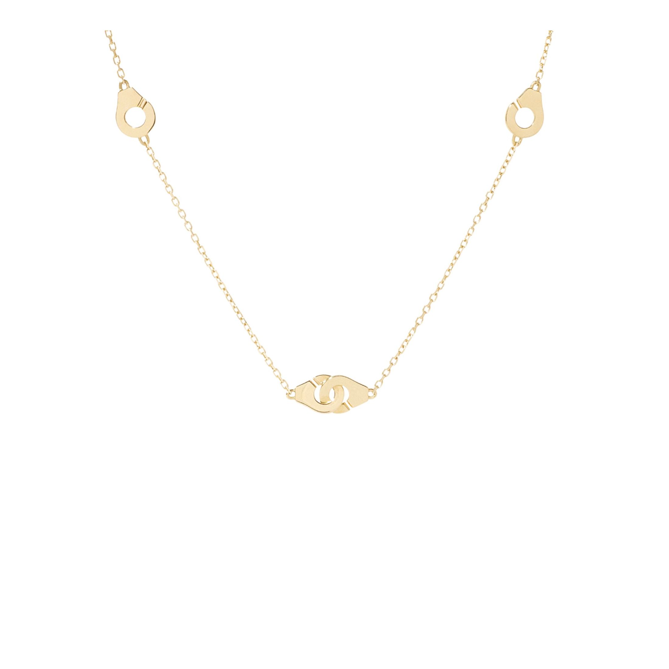 Dinh van R5 yellow gold cuff necklace on chain 601401 - Lepage