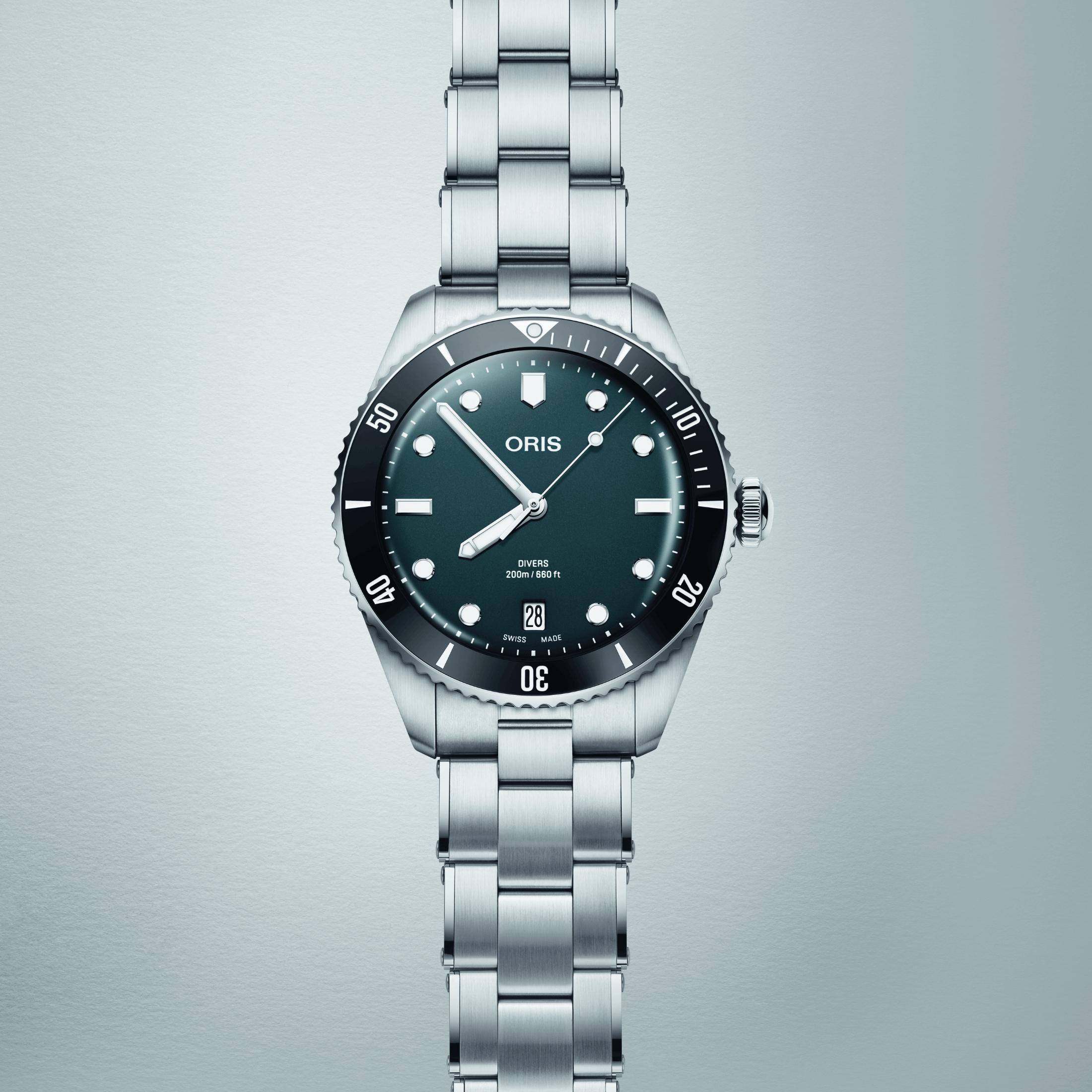 Montre Oris Divers Date 39 mm Bleu 01 733 7795 4055-Set - Lepage